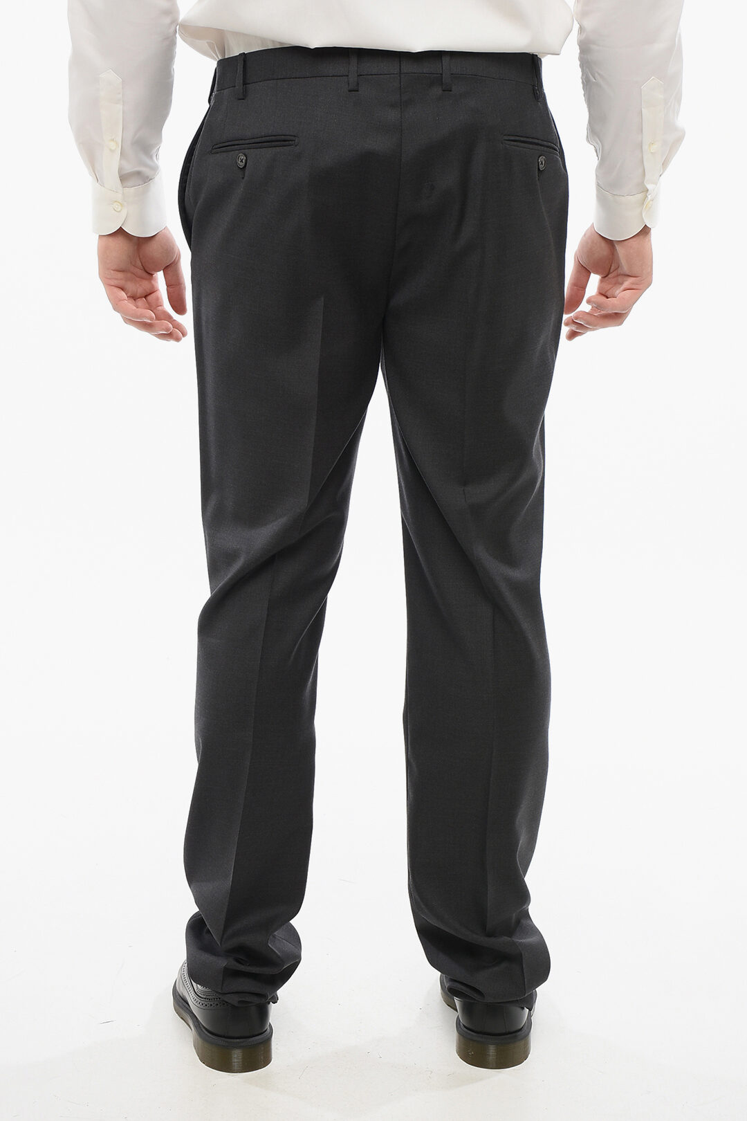 Corneliani Virgin Wool RIGHT Suit with Flap Pockets men - Glamood Outlet