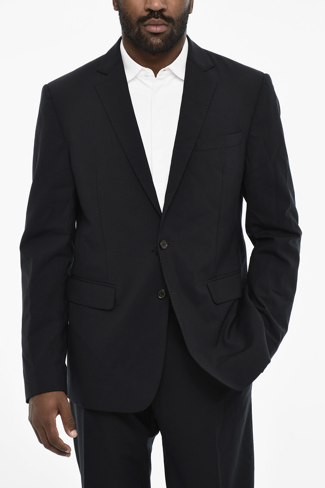 Dsquared2 virgin wool side vents notch lapel 2-button suit men ...