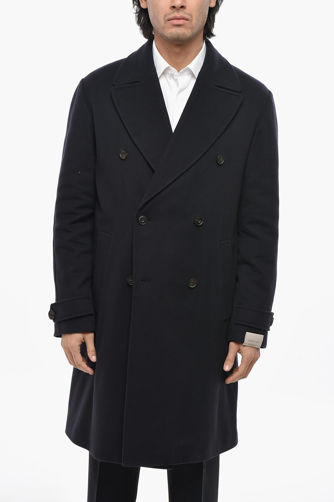 Corneliani Virgin Wool SPORTSWEAR Double-Breasted Coat men - Glamood Outlet