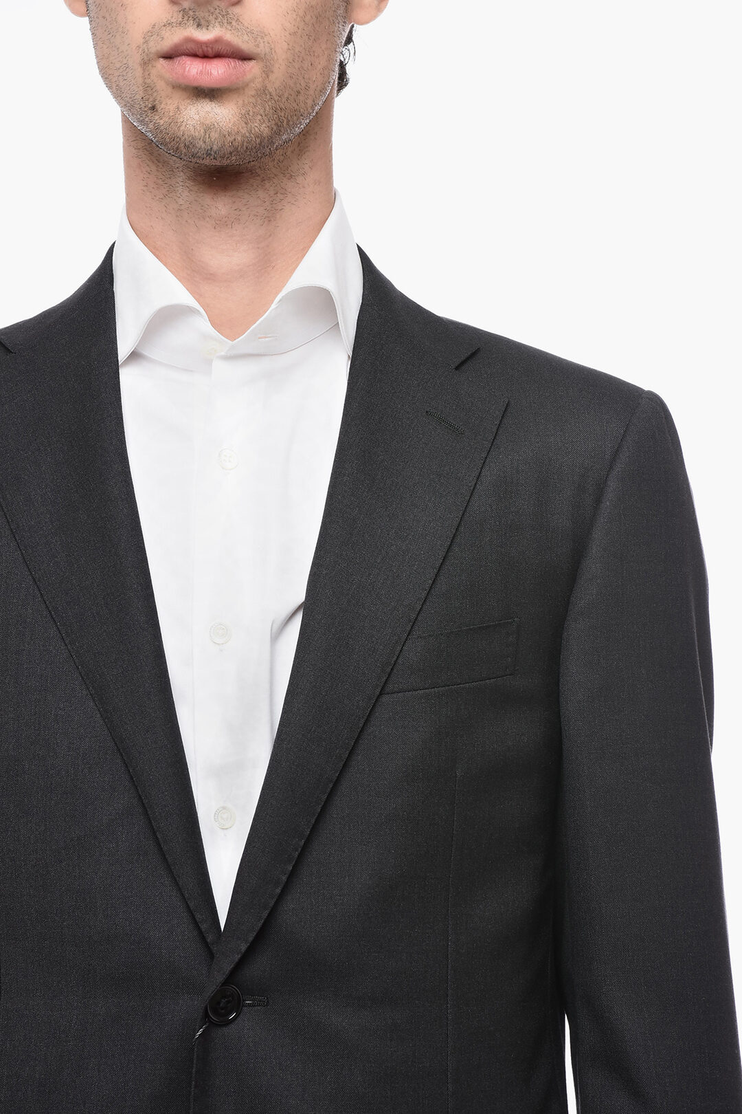 Corneliani Virgin Wool Suit MANTUA with Side Slits men - Glamood Outlet