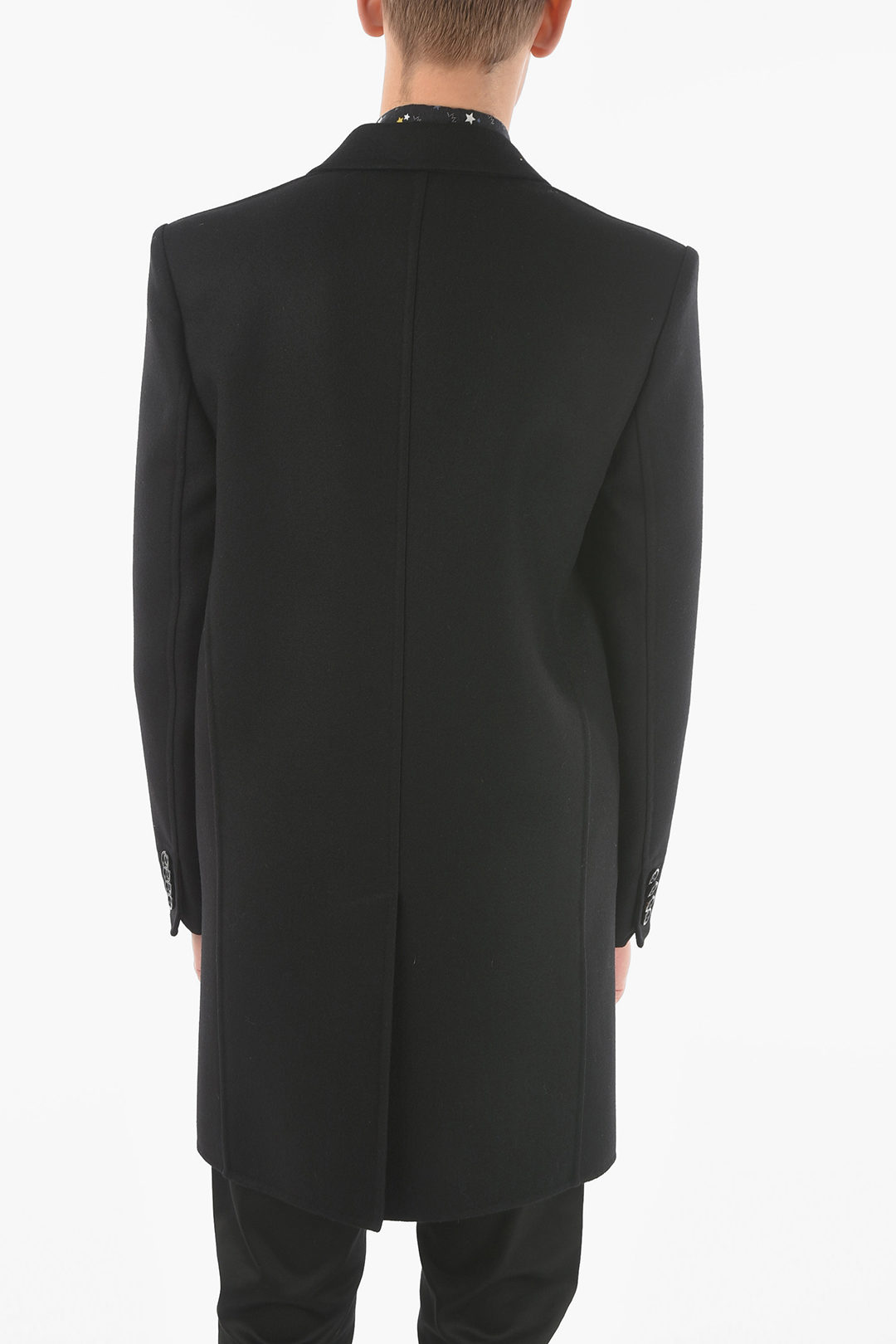 Saint Laurent Virgin Wool Unlined 1-button Coat with Peak Lapel men ...