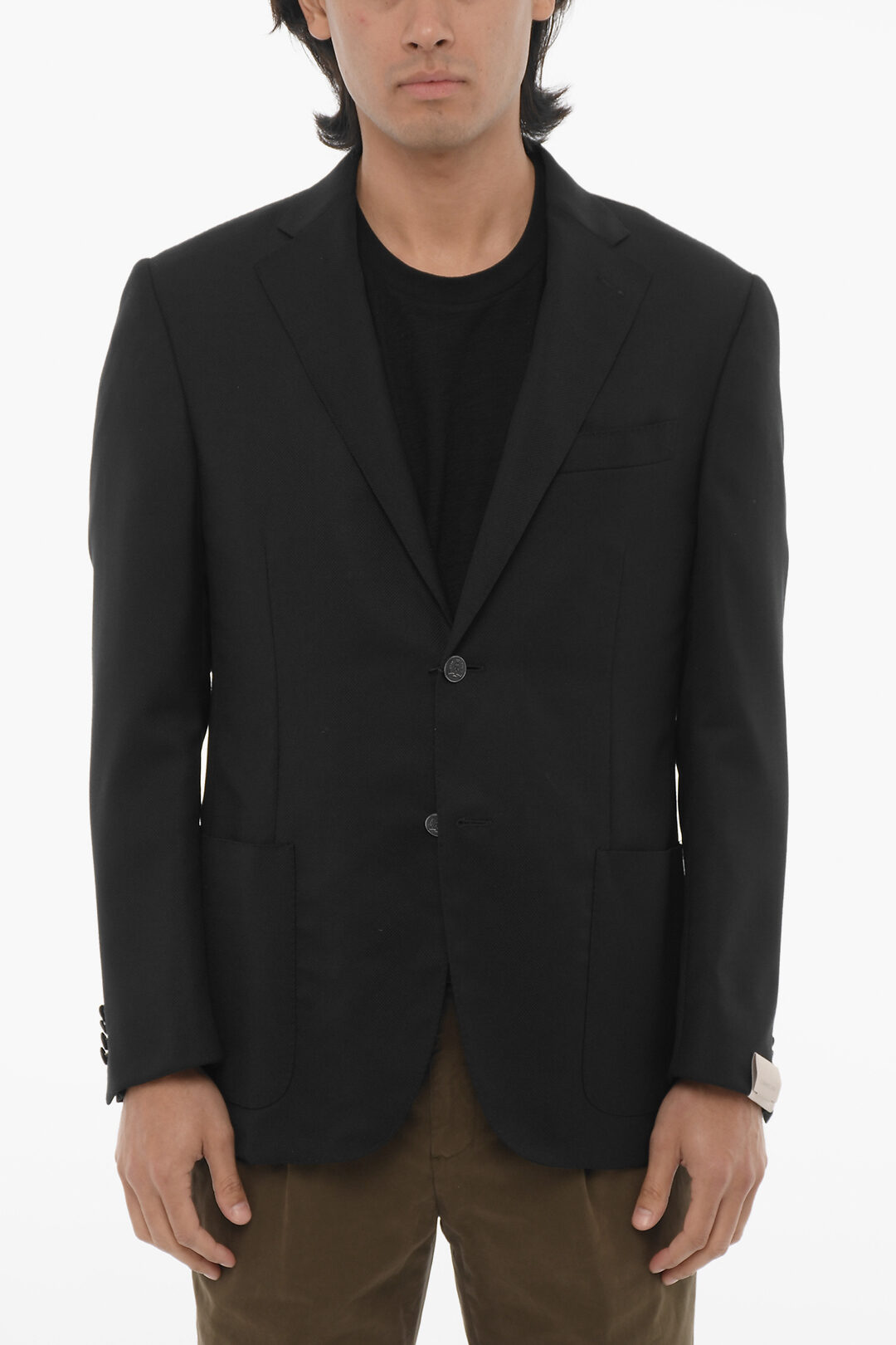 Corneliani Virgin Wool Unlined LEADER SOFT 2-Buttons Blazer men ...