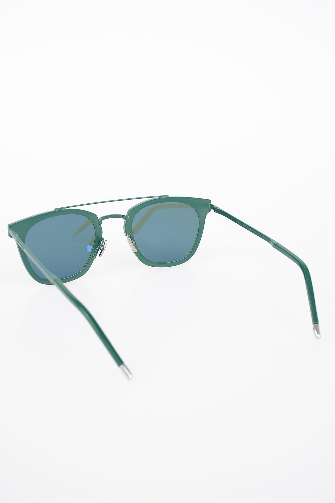 Saint Laurent Wayfarer Sunglasses with Metal Frame and Double Bridge ...