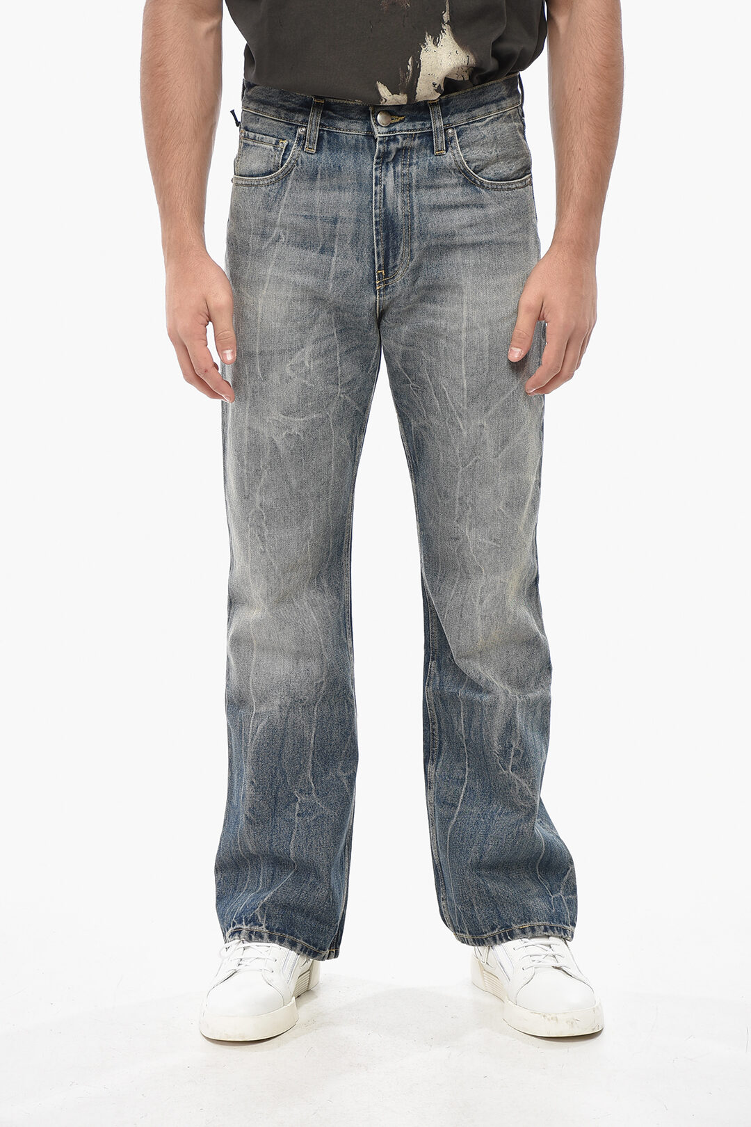 1989 Studio Whiskering Effect Straight Leg OLD SETTER Jeans 25cm herren ...