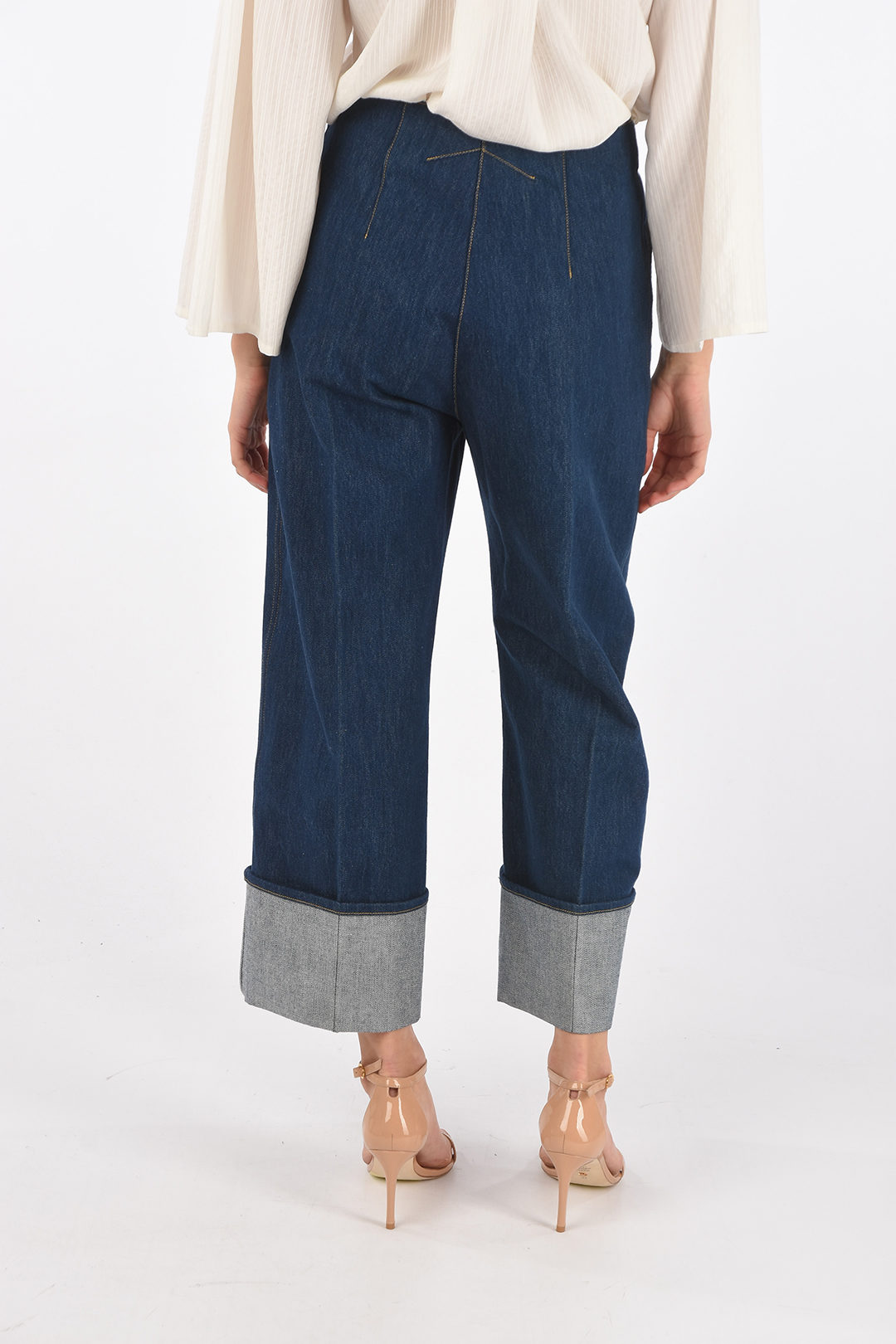 Patou Wide leg Jeans ICONIC with cuffed ankles women - Glamood Outlet