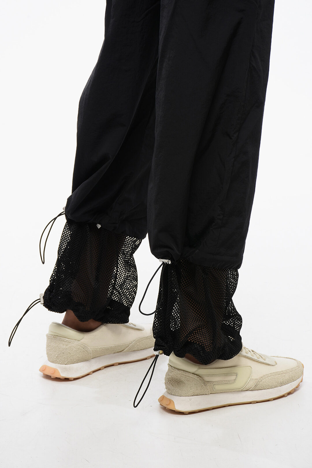 Off-White Wide Leg Nylon CRISPY Pants with Removable Cuffs women ...