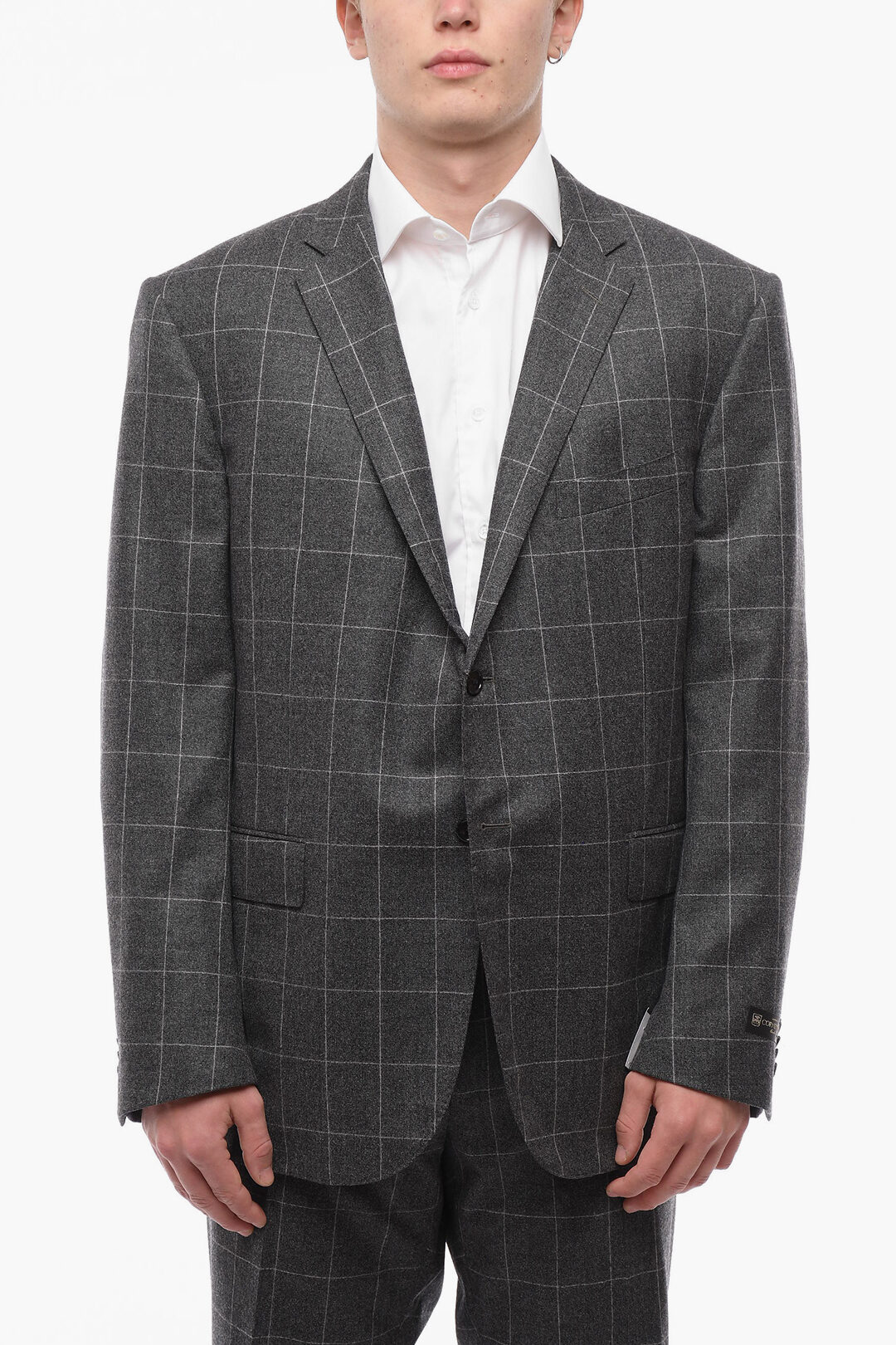 Corneliani Windowpane ACADEMY Virgin Wool Suit men - Glamood Outlet