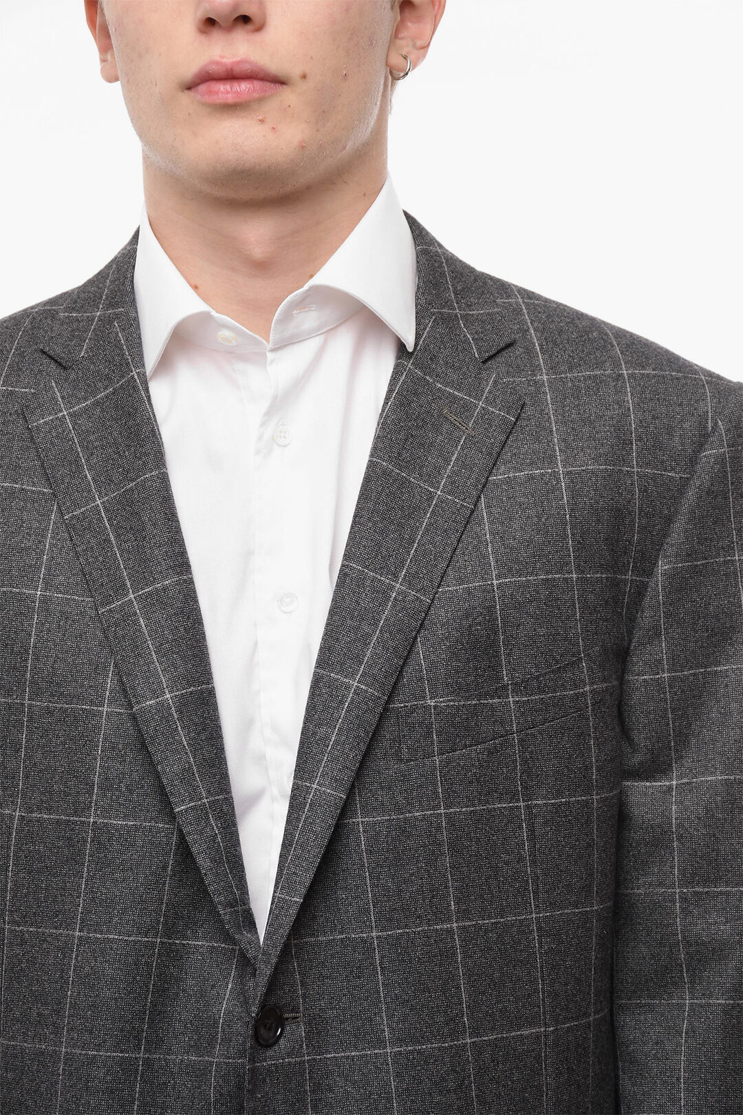 Corneliani Windowpane ACADEMY Virgin Wool Suit men - Glamood Outlet