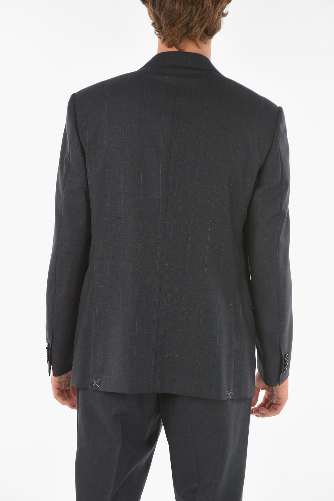 Corneliani Windowpane Checkered ACADEMY Suit with Notch Lapel men ...