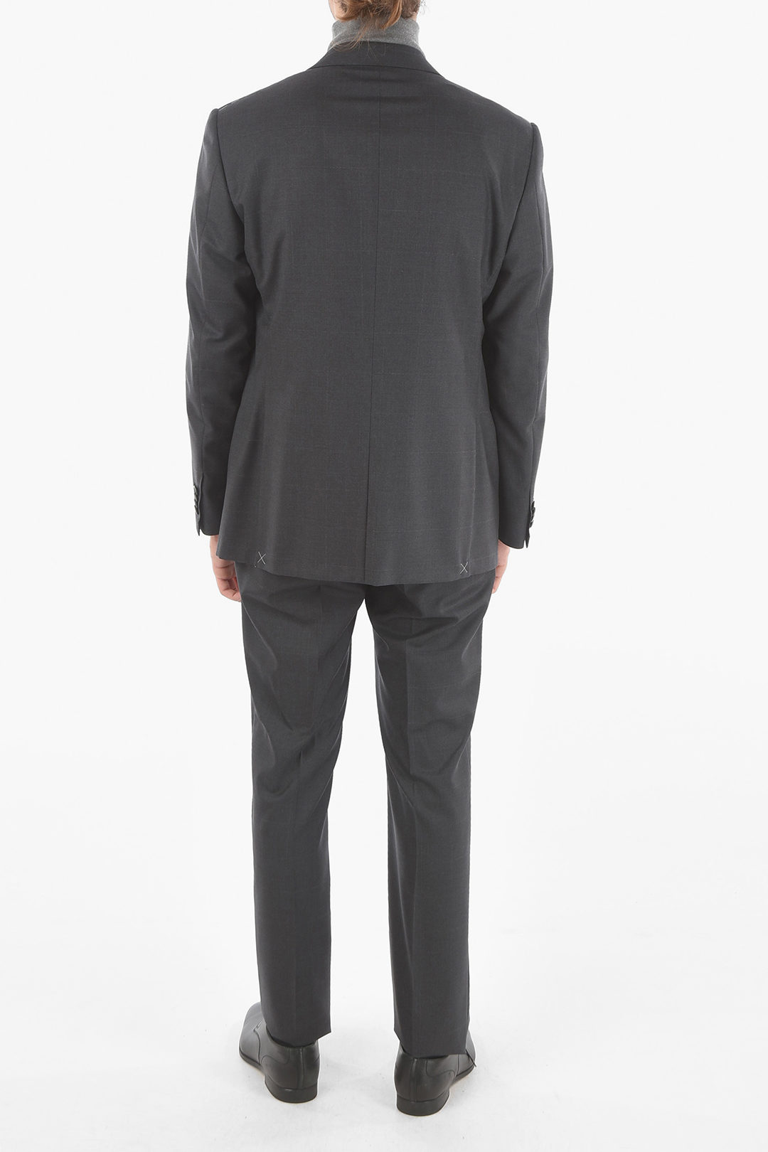 Corneliani Windowpane Checkered LEADER Suit with Notch Lapel men ...