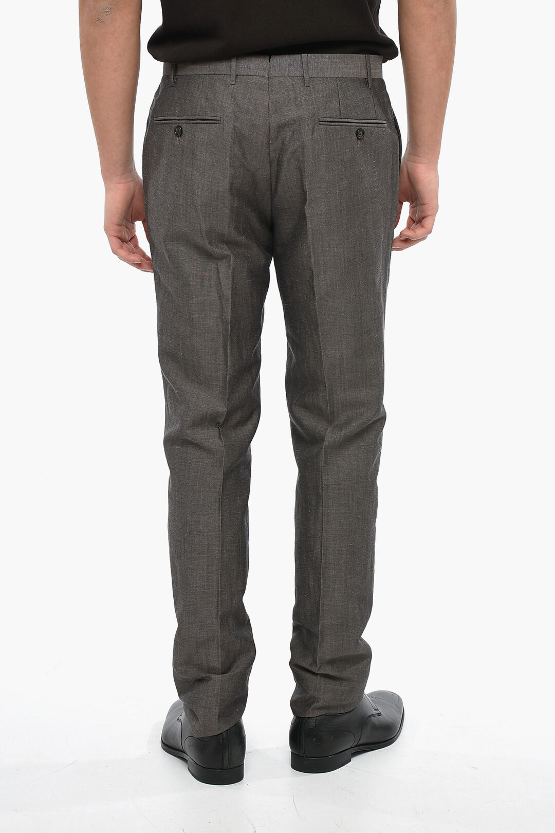 Corneliani Wool and Linen Blend GATE Suit with Flap Pockets men ...