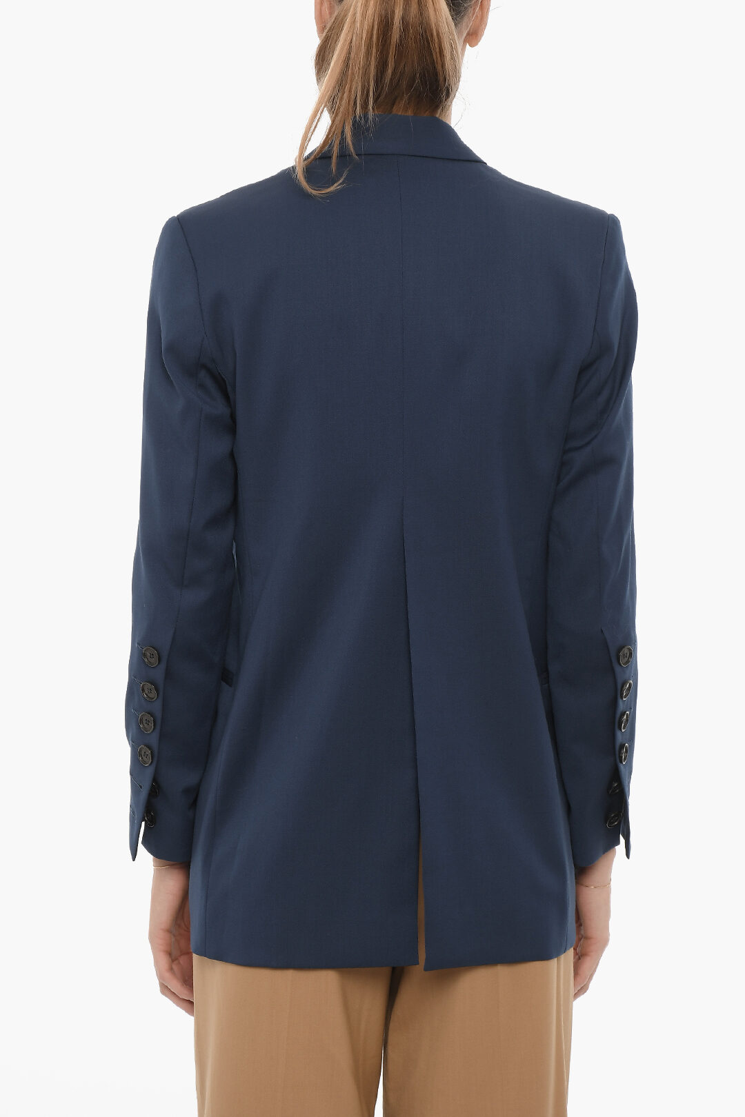 Eudon Choi Wool BEATRICE Double-Breasted Blazer with Back Slit women ...