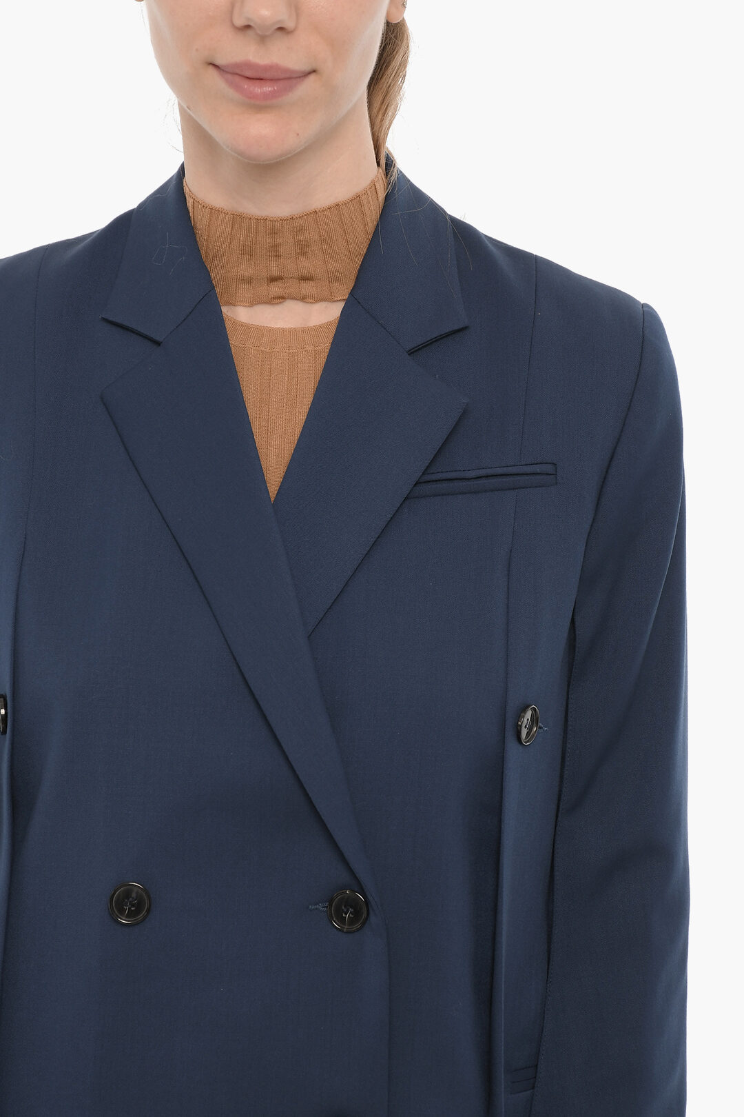 Eudon Choi Wool BEATRICE Double-Breasted Blazer with Back Slit women ...