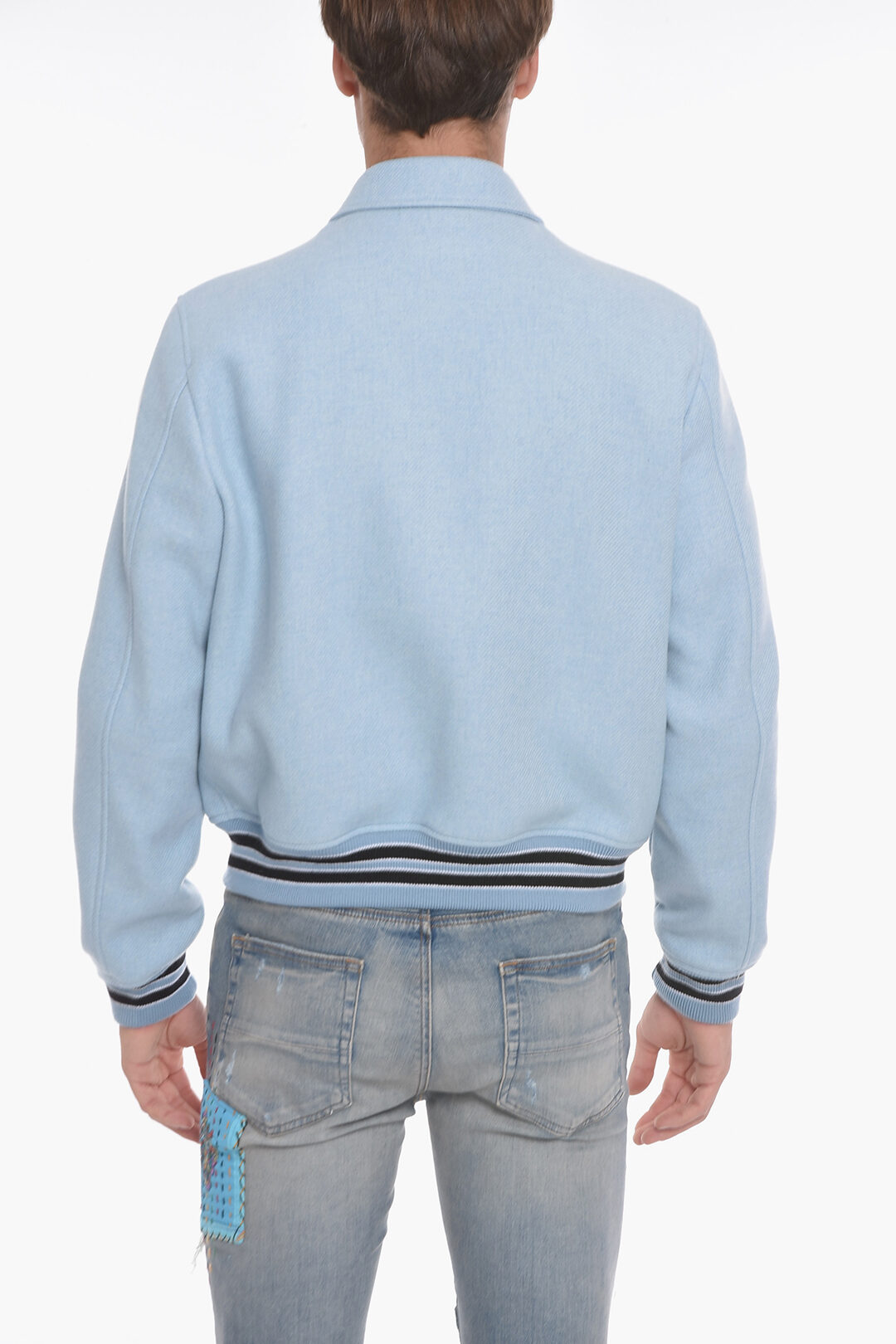 Amiri Wool-blend BONES Varsity Jacket with Patch Details men - Glamood ...