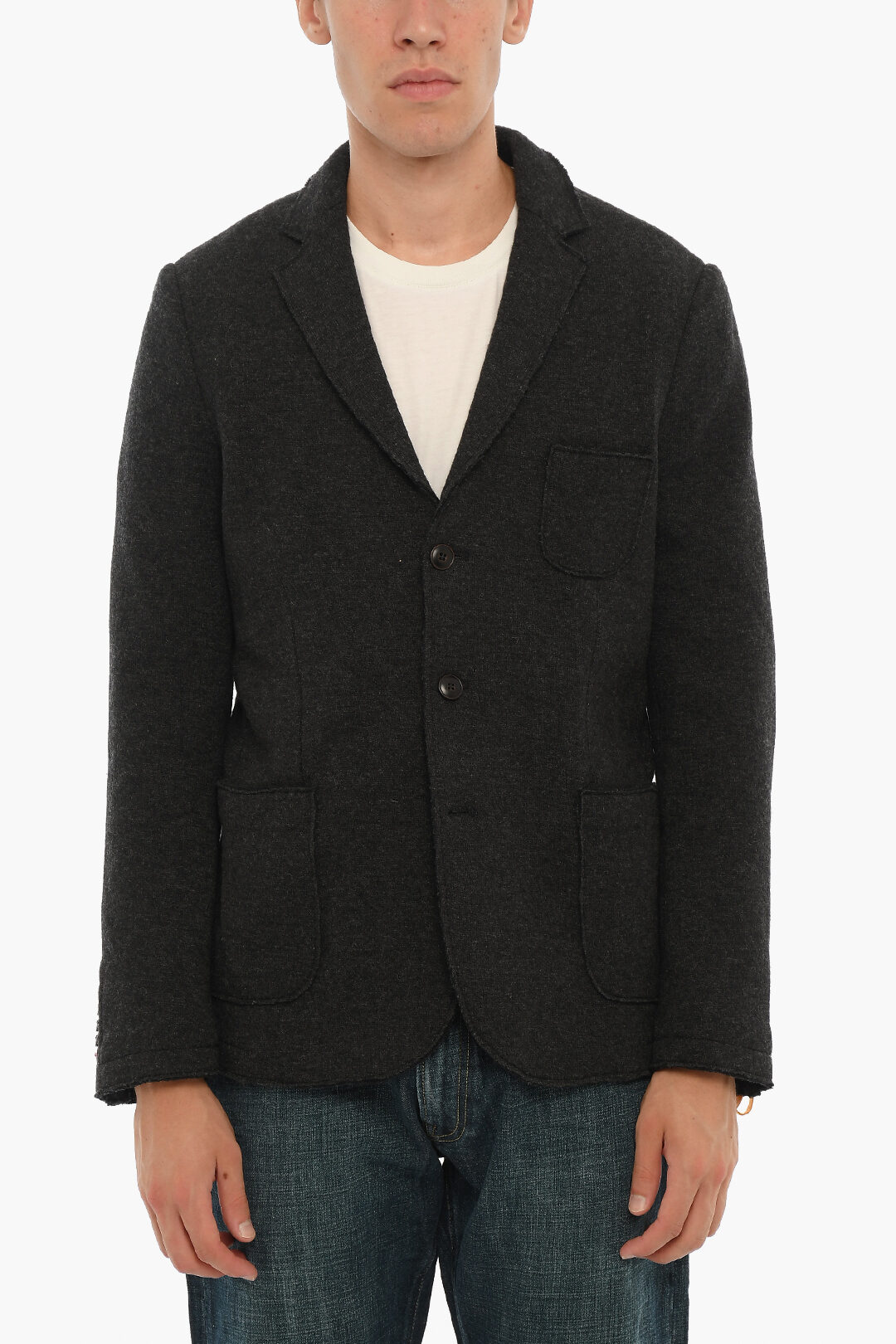 Woolrich Wool Blend Center Vent Notch Lapel 3-Button Blazer men ...