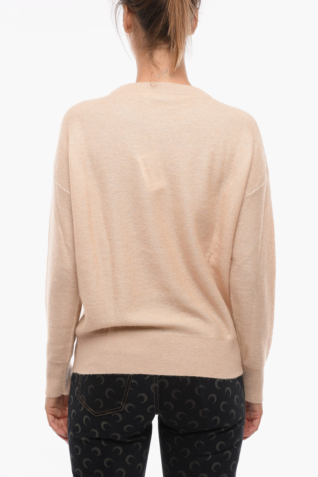 Fabiana Filippi Wool-blend Crewneck Sweater with Jacquard Logo women ...