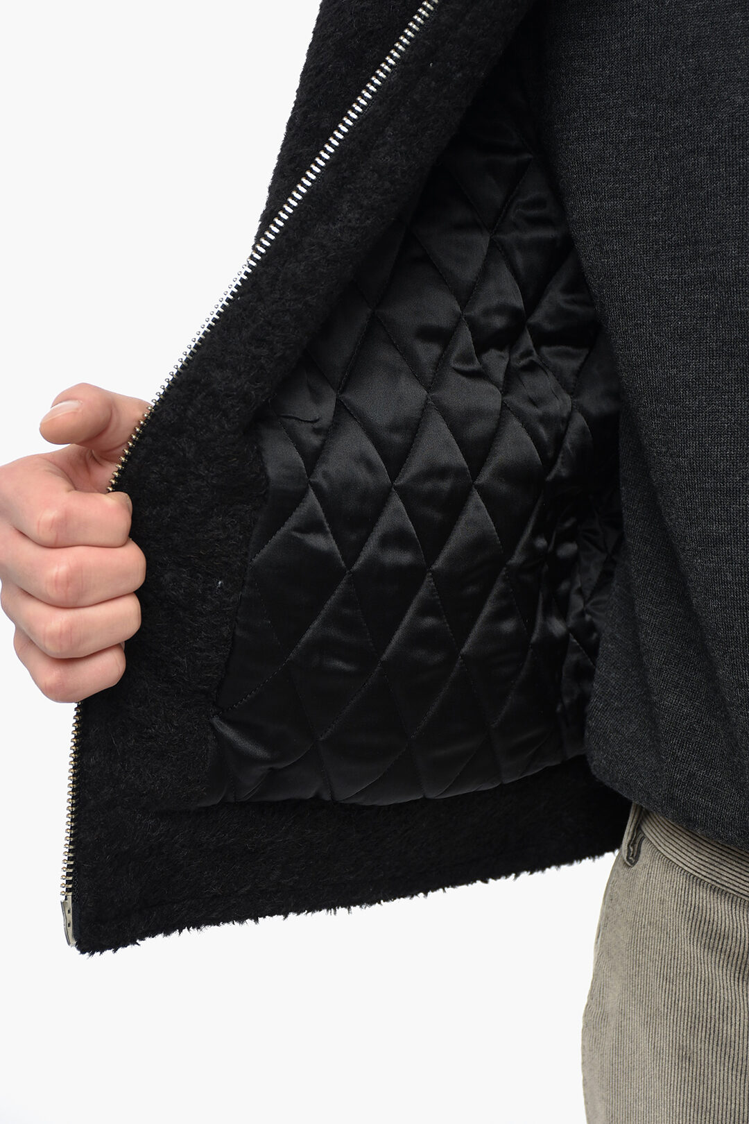 Ami Alexandre Mattiussi Wool Blend Jacket with Quilted Inner men ...