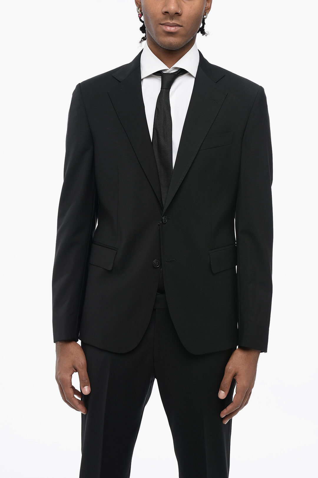 Brian Dales Wool Blend Slim Fit Suit with Flap Pockets men - Glamood Outlet
