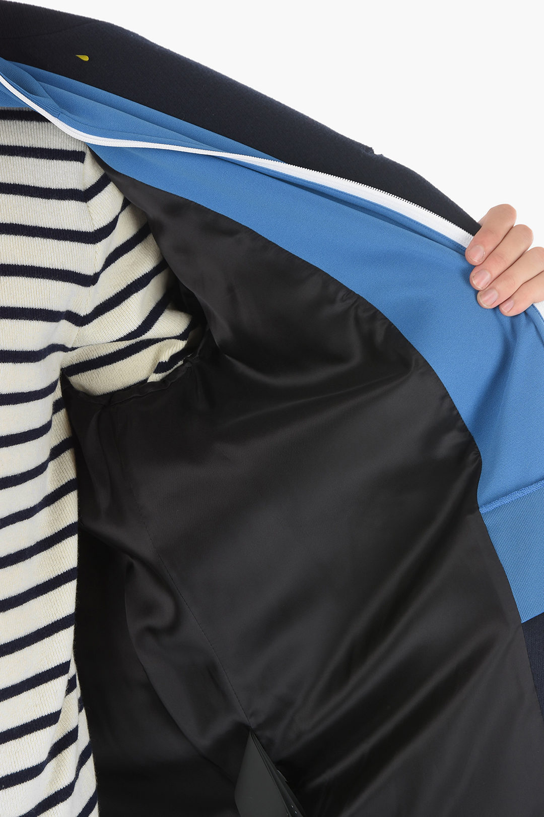 Palm Angels Wool-blend TRACK Coat with Chest Piece and Contrasting Side ...