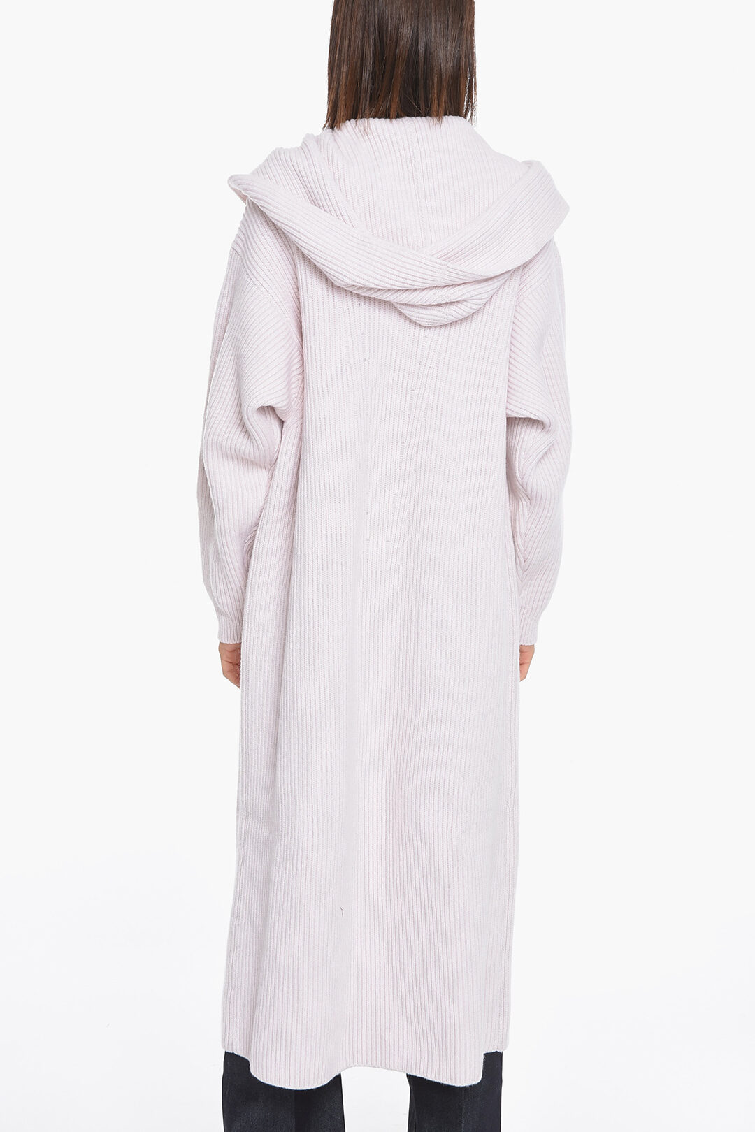 Alaia Wool Blend Wrap Cardigan with Hood women - Glamood Outlet