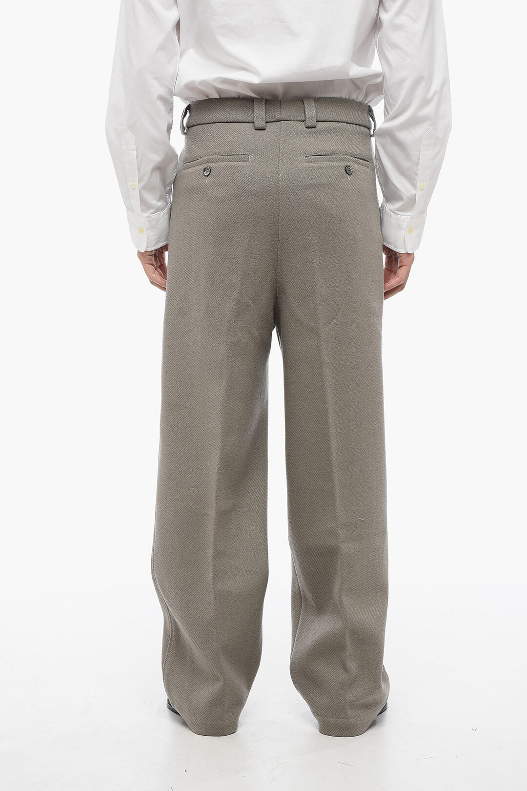 Ami Alexandre Mattiussi Wool Cloth Chinos Pants with Hidden Fastening ...