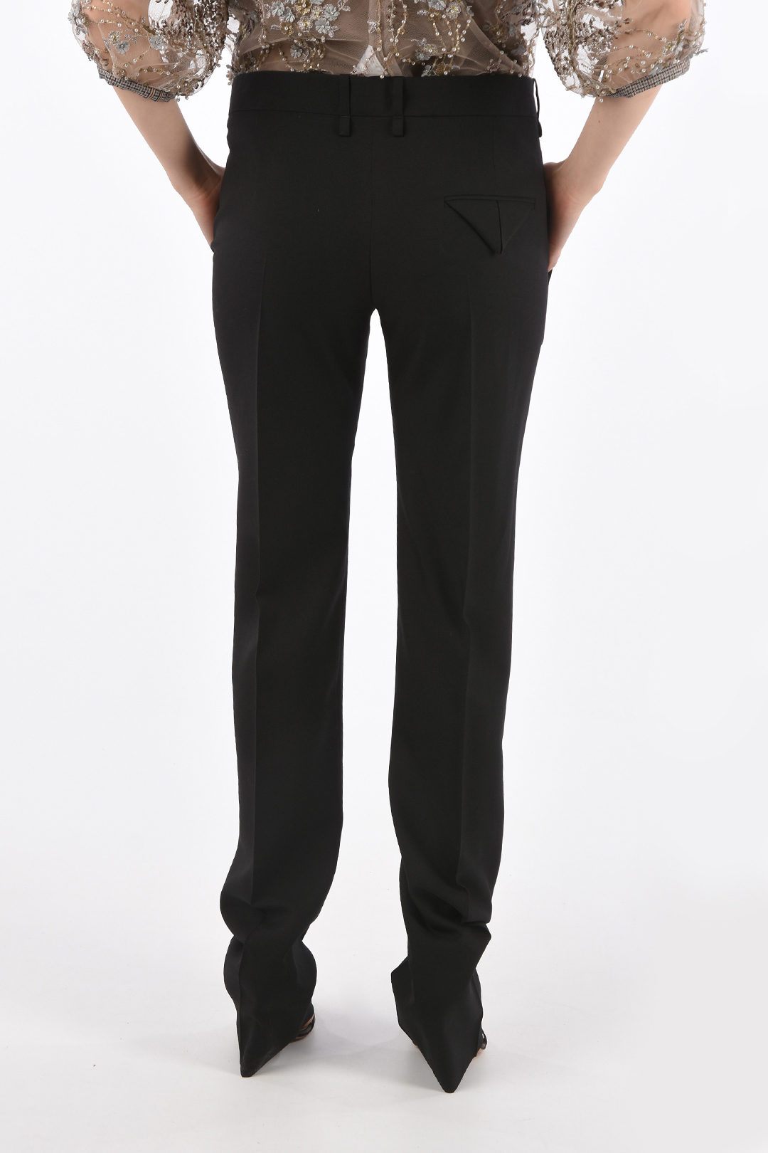 Bottega Veneta Wool COMPACT Straight Fit Pants women - Glamood Outlet