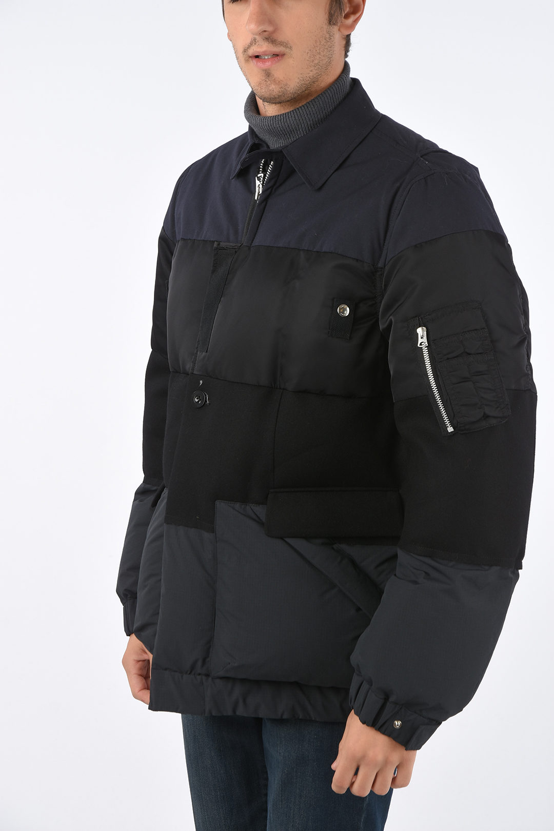 Sacai wool details jacket men - Glamood Outlet