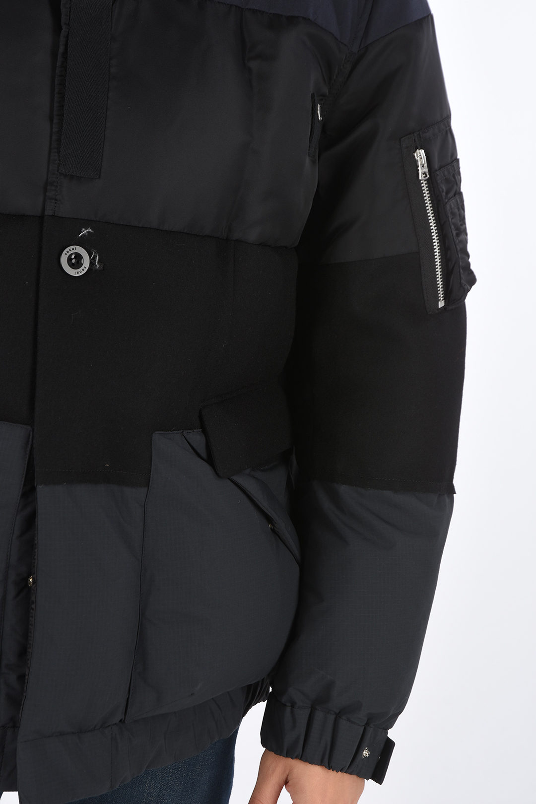 Sacai wool details jacket men - Glamood Outlet