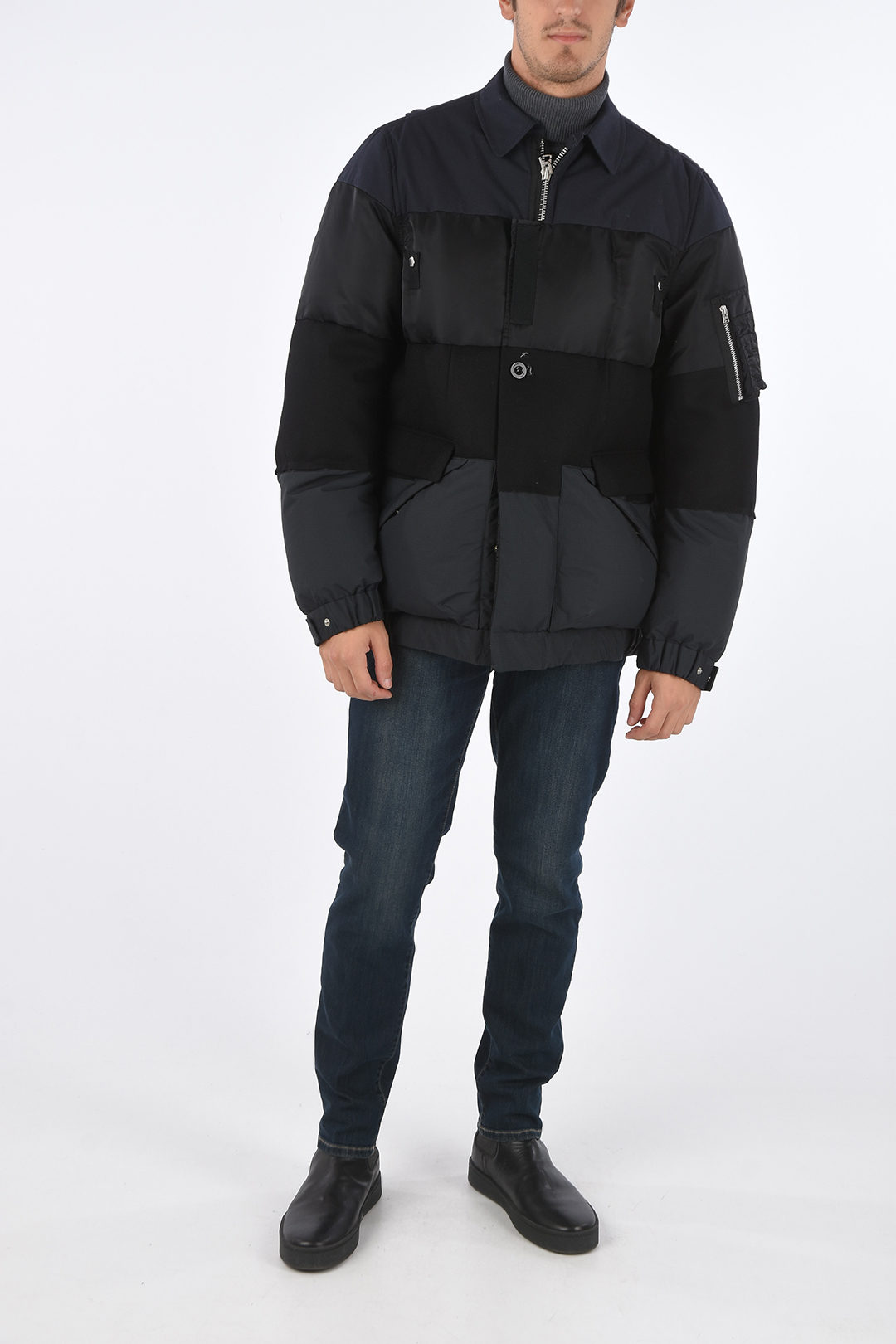 Sacai wool details jacket men - Glamood Outlet