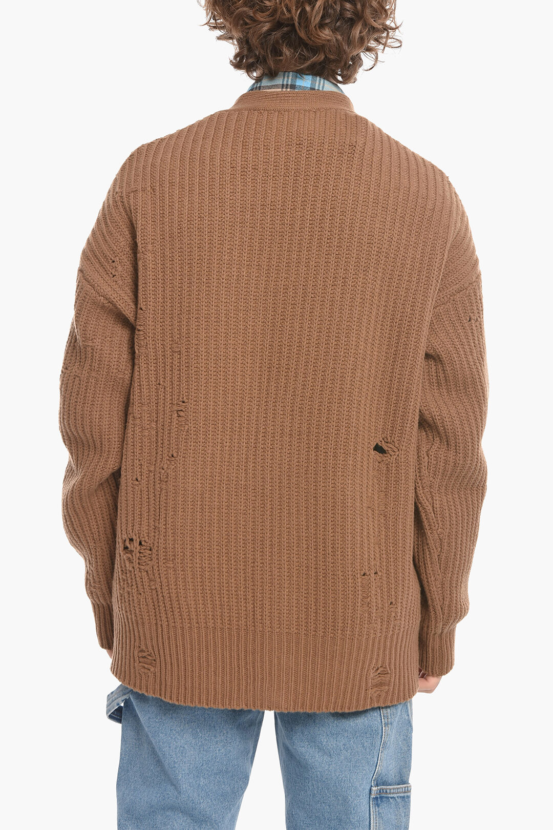 Dsquared2 Wool Distressed Cardigan with Pockets men - Glamood Outlet