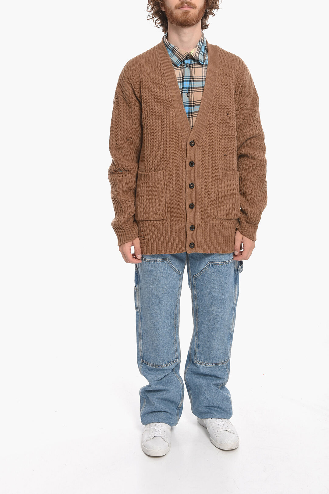 Dsquared2 Wool Distressed Cardigan with Pockets men - Glamood Outlet