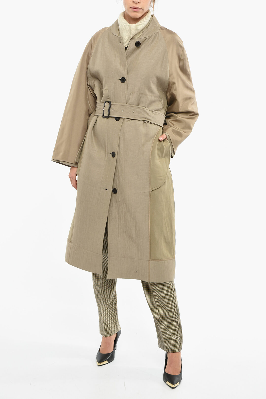 The Row Wool Distressed Coat with Self-tie Detailing women - Glamood Outlet