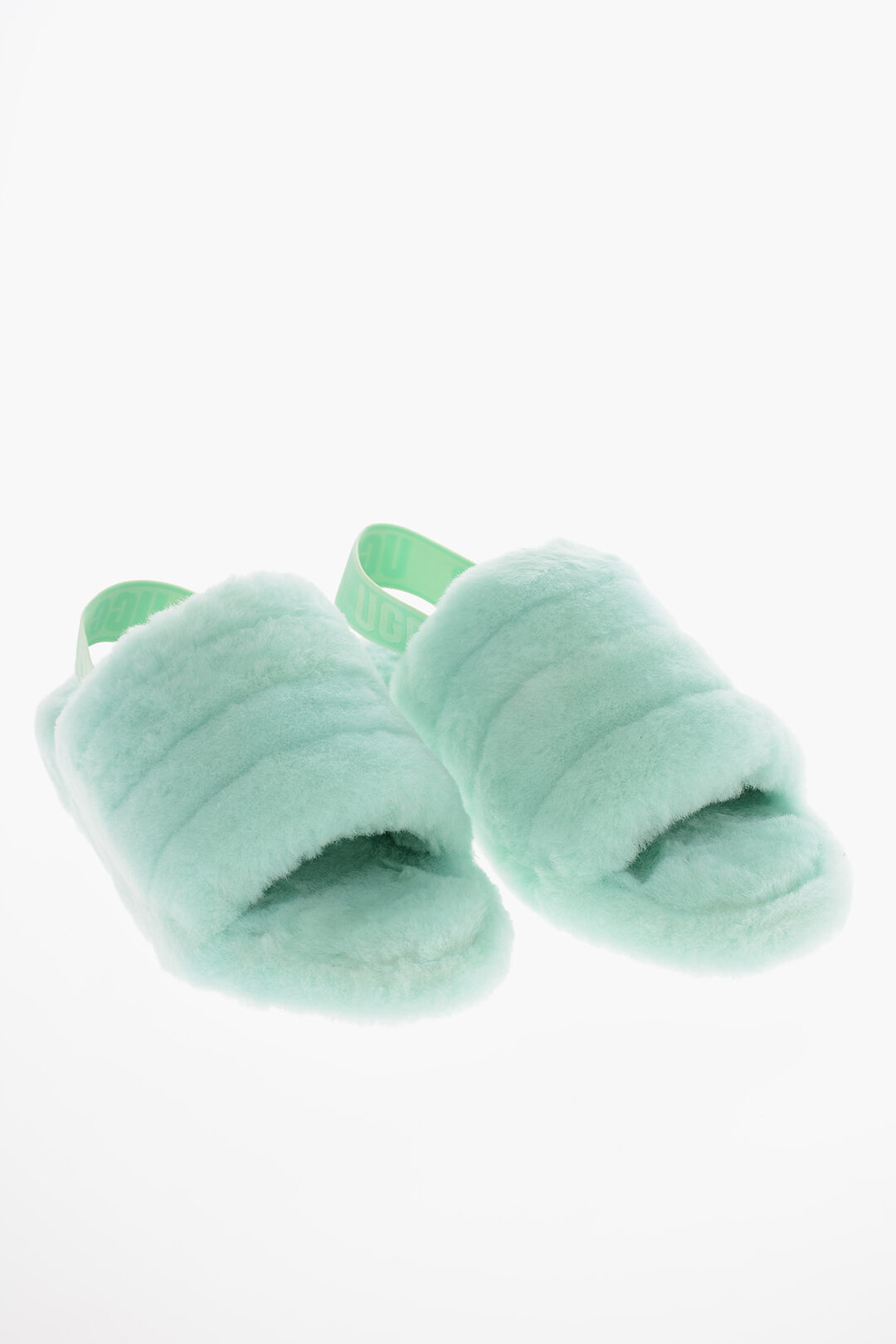 UGG Wool FLUFF Slippers with Logoed Elastic Band women - Glamood Outlet