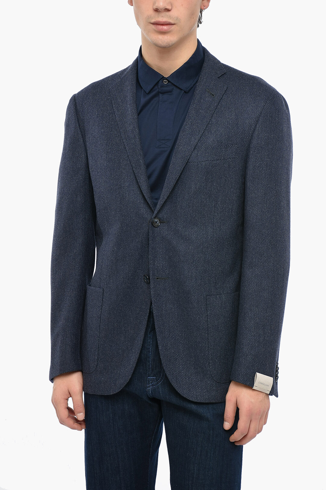 Corneliani Wool GATE Blazer with Hopsack Pattern men - Glamood Outlet