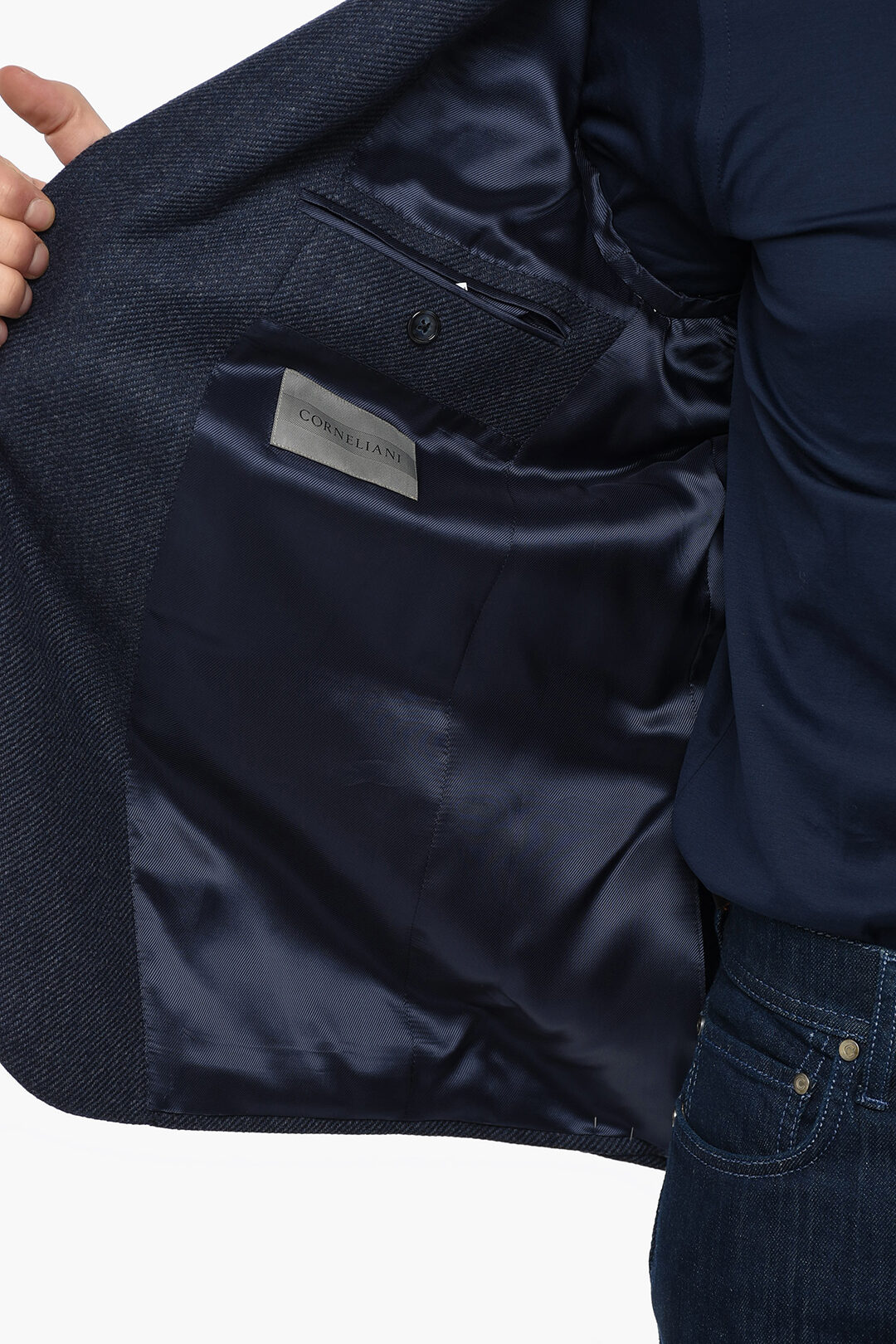 Corneliani Wool GATE Blazer with Hopsack Pattern men - Glamood Outlet