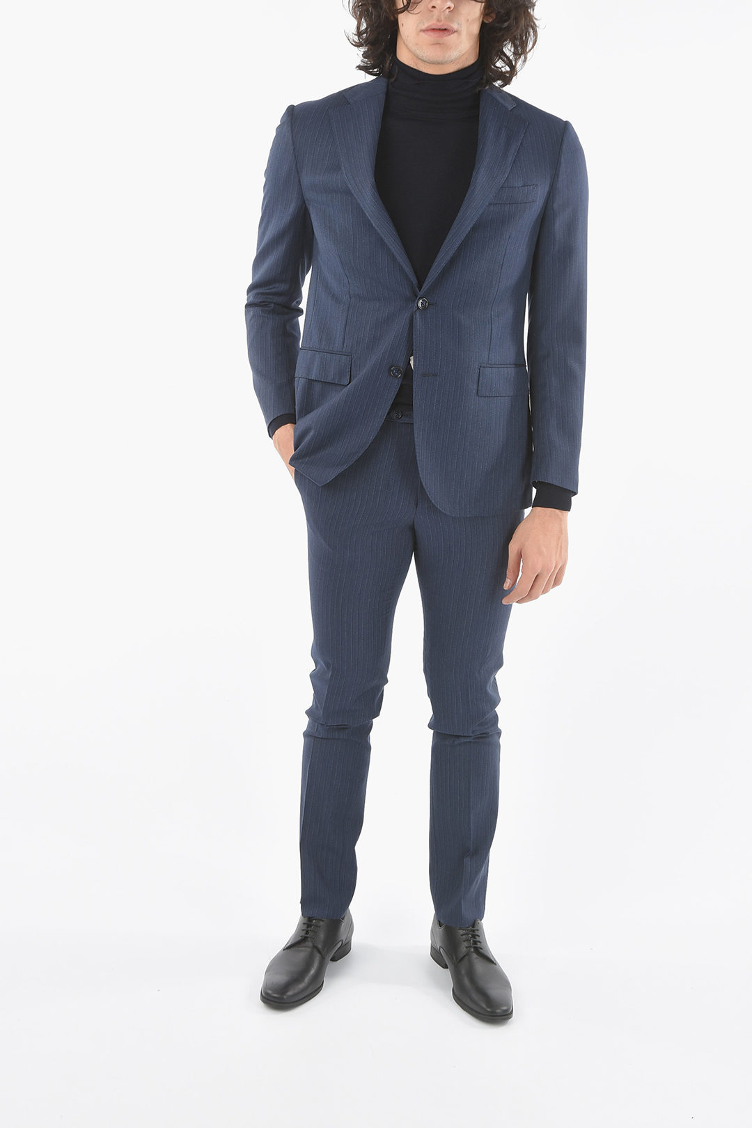 Corneliani Wool Half-Lined Suit with Notch Lapel and Flap Pocket men ...