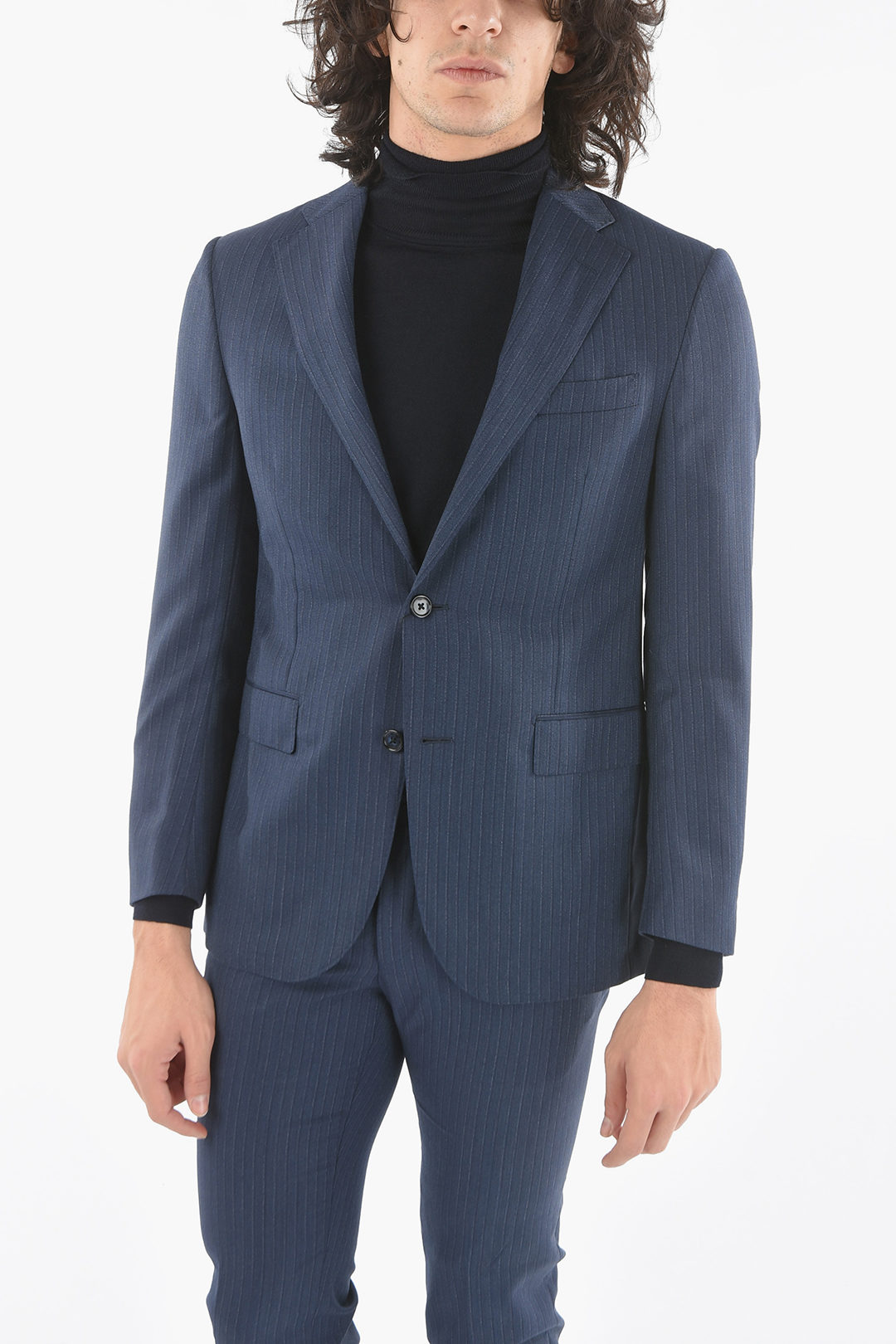 Corneliani Wool Half-Lined Suit with Notch Lapel and Flap Pocket men ...