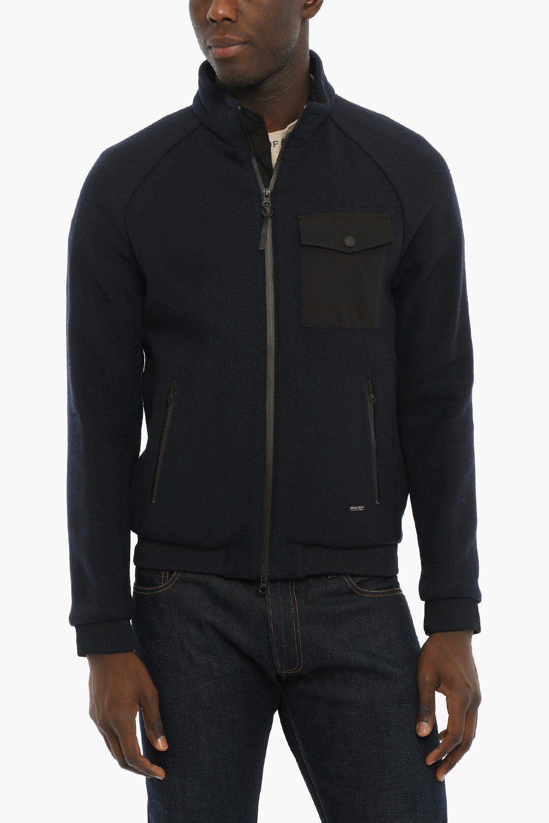 Woolrich Wool Jacket with Contrasting Breast Pocket men - Glamood Outlet