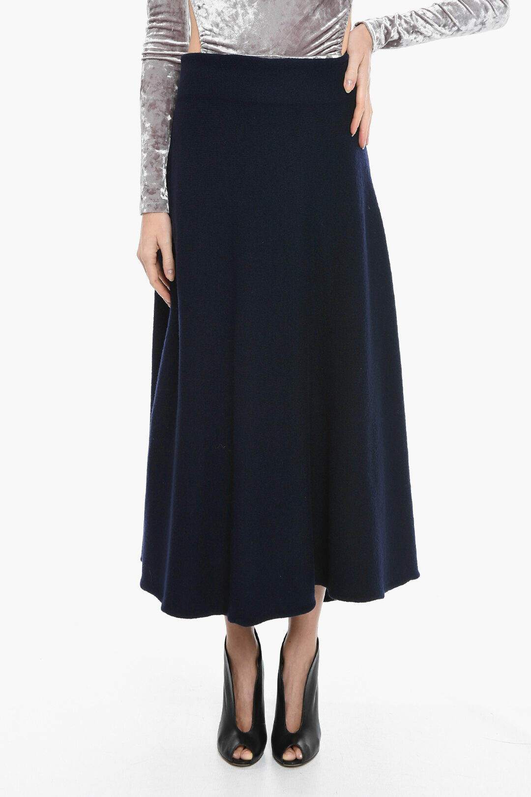 Jil Sander Wool Knit Round Skirt with Side Zip women - Glamood Outlet
