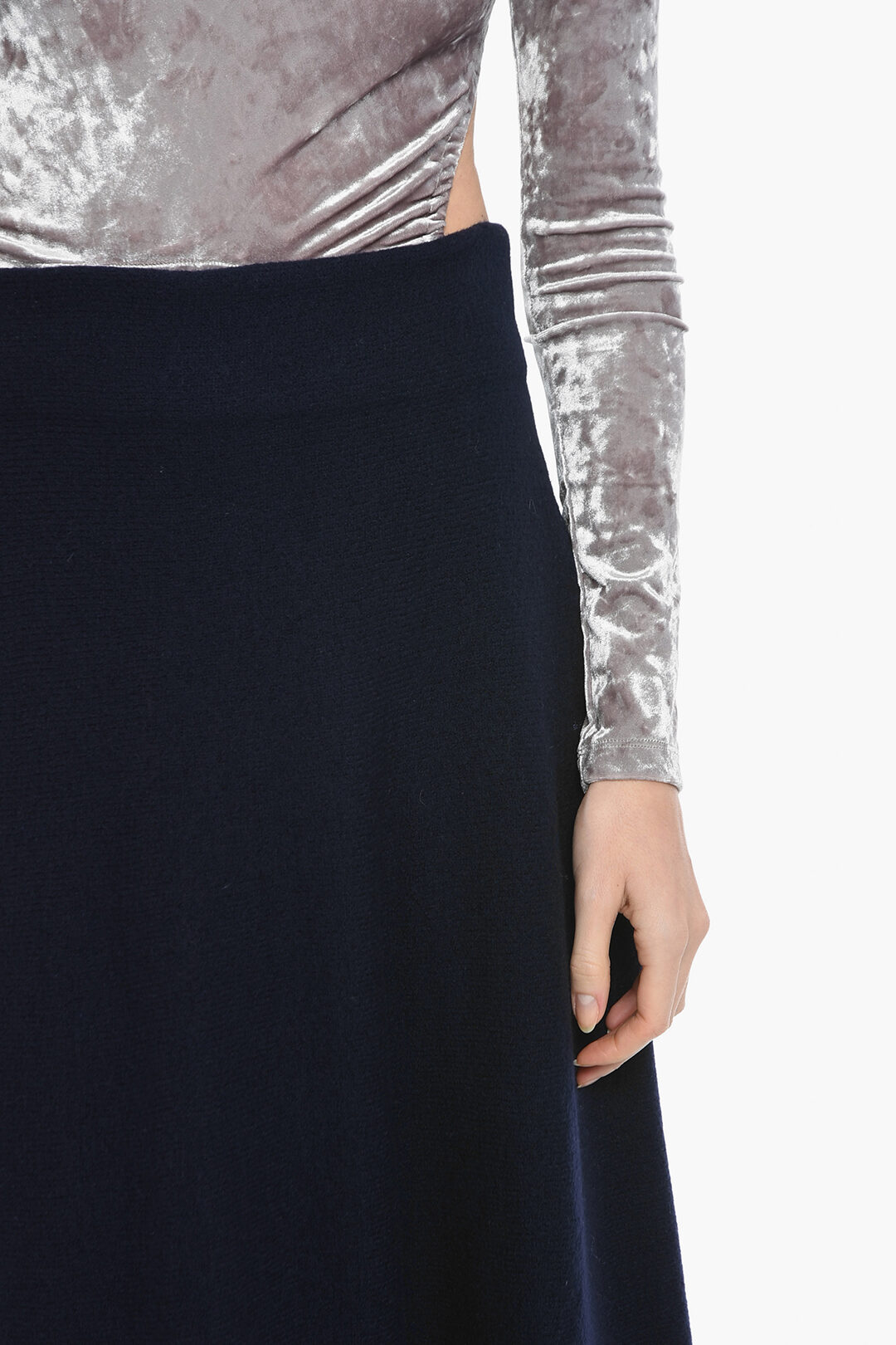 Jil Sander Wool Knit Round Skirt with Side Zip women - Glamood Outlet