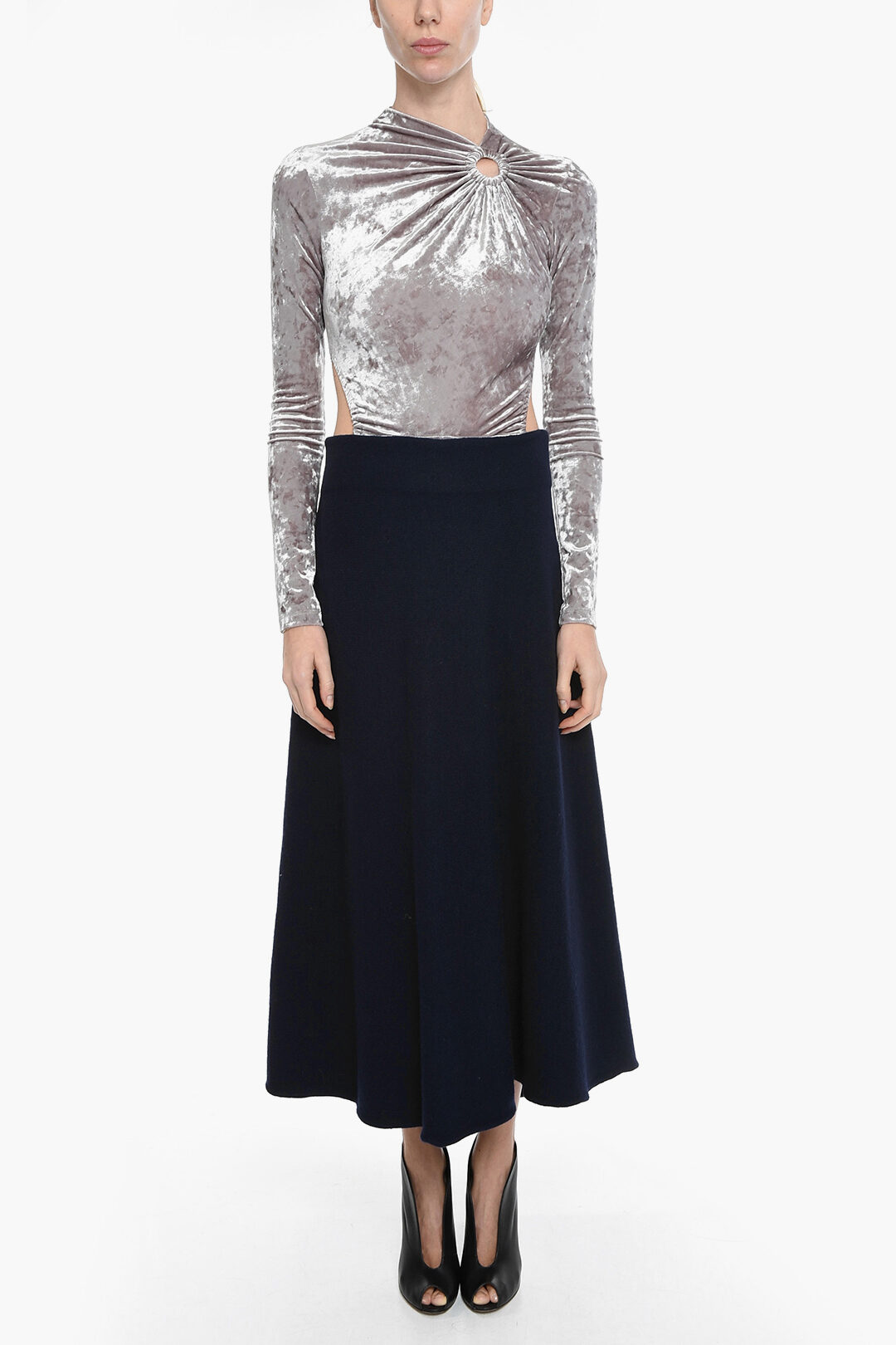 Jil Sander Wool Knit Round Skirt with Side Zip women - Glamood Outlet