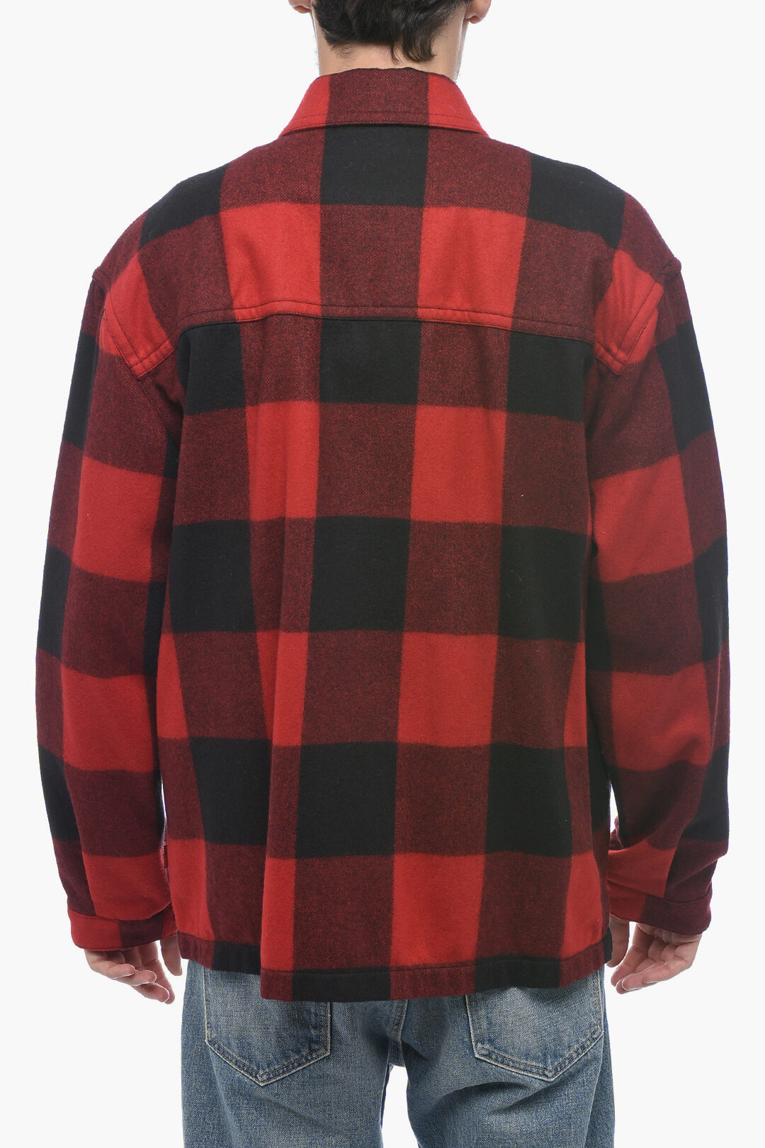 Woolrich Wool Overshirt with Check Pattern men - Glamood Outlet