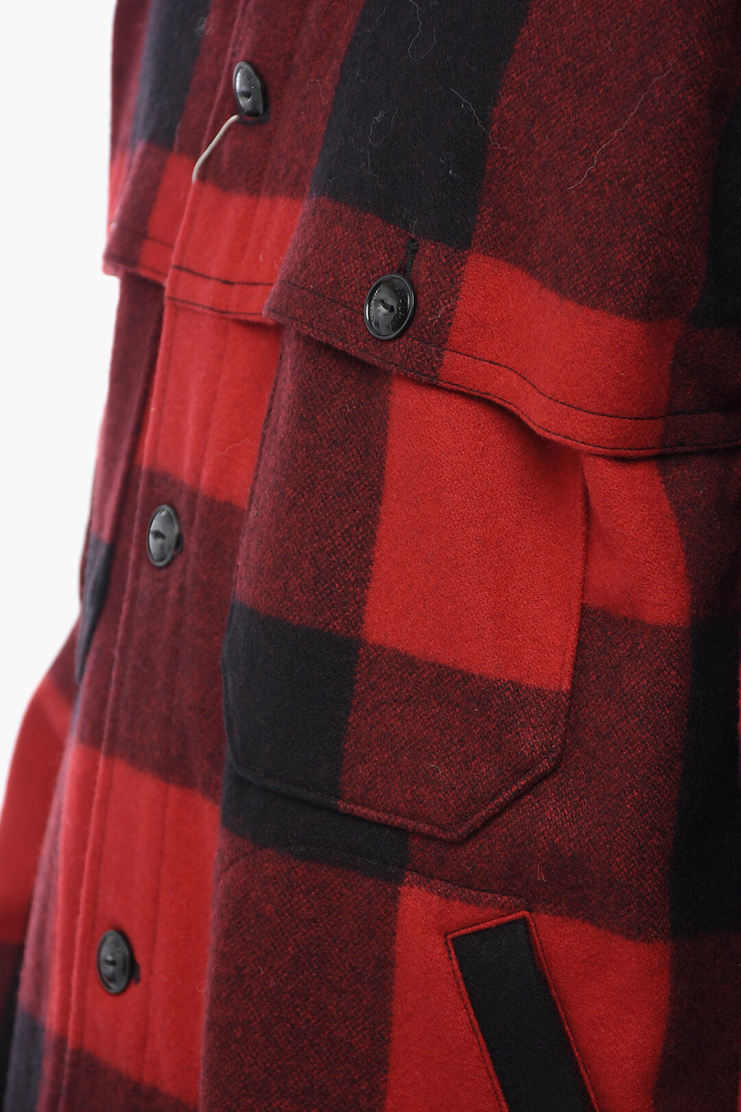 Woolrich Wool Overshirt with Check Pattern men - Glamood Outlet