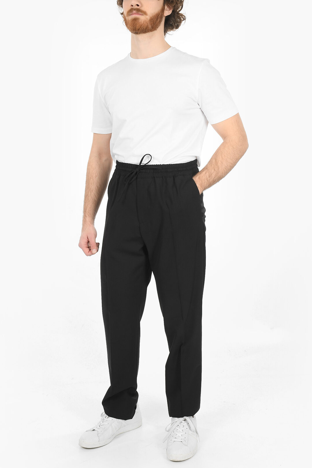 Versace Wool Pants With Drawstrings men - Glamood Outlet