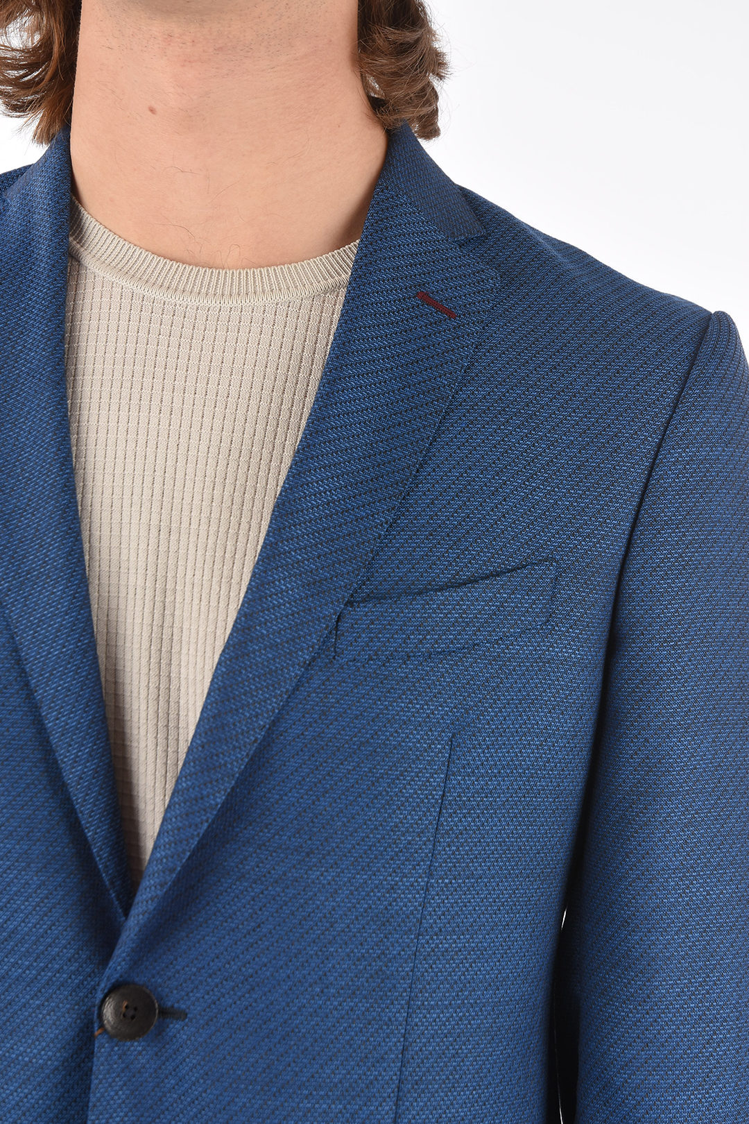 Etro wool side vents notch lapel 2-button suit men - Glamood Outlet