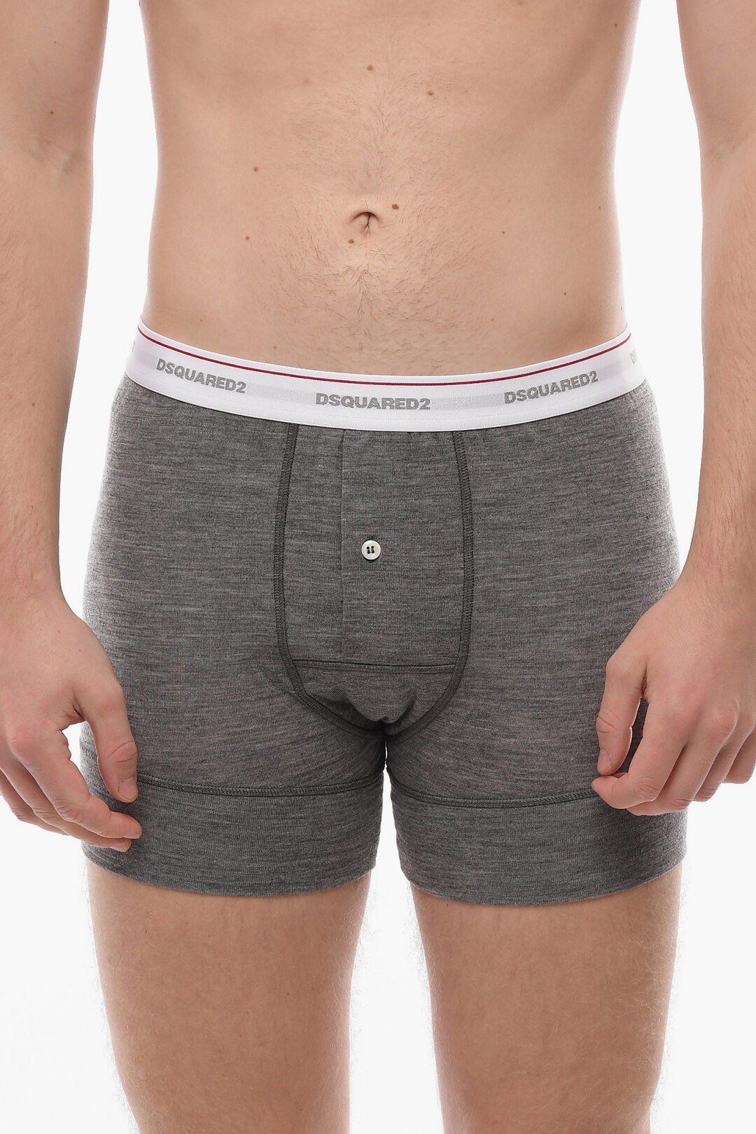 Dsquared2 Wool Stretch Boxer wih Logo men - Glamood Outlet