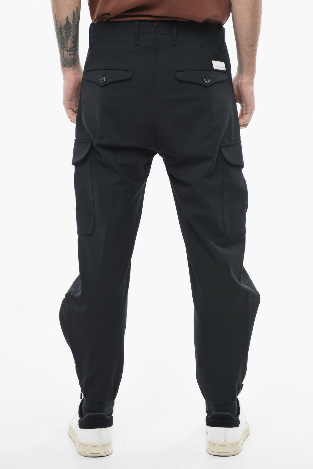Nine In The Morning Wool Stretch MILITARY Cargo Pants men - Glamood Outlet