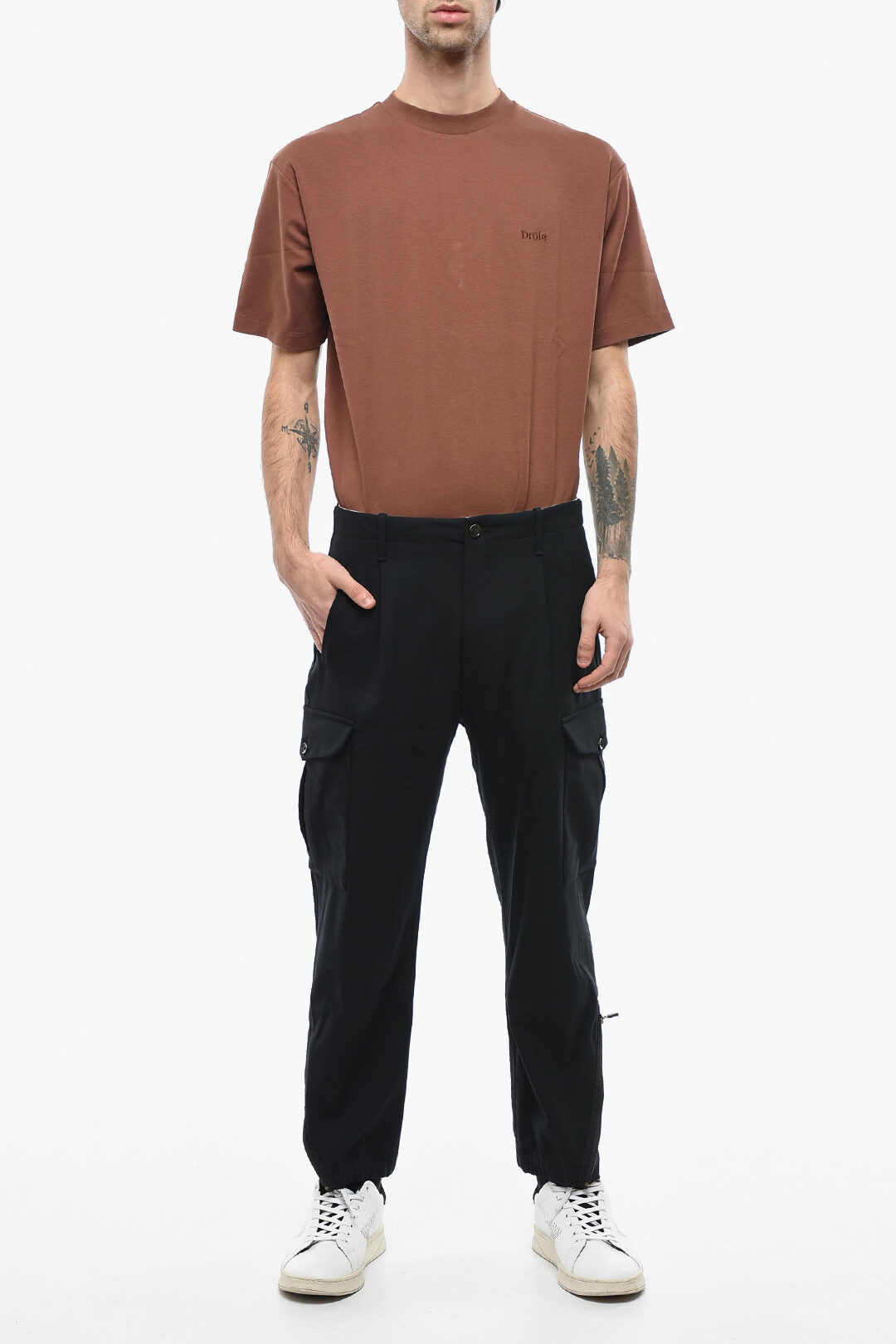 Nine In The Morning Wool Stretch MILITARY Cargo Pants men - Glamood Outlet