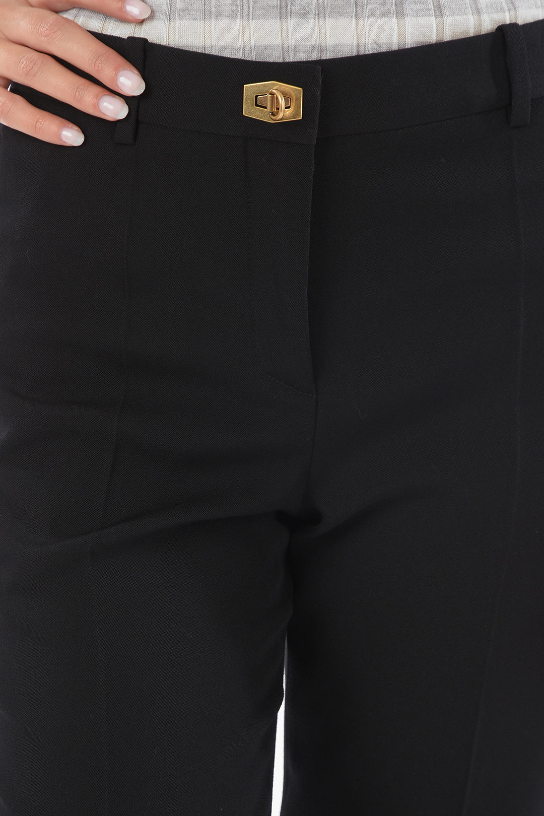 Givenchy Wool Tailored Pants with Brass Fastening Detail women ...