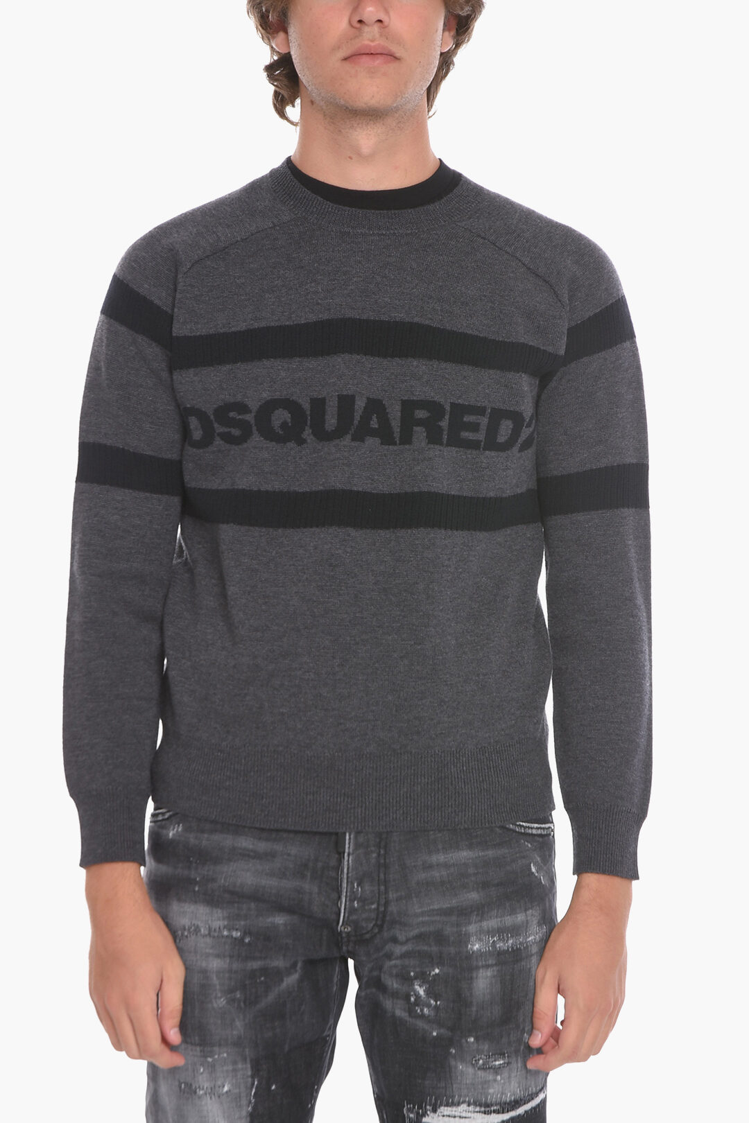 Dsquared2 Wool TWIN LINE Pullover with Logo men - Glamood Outlet